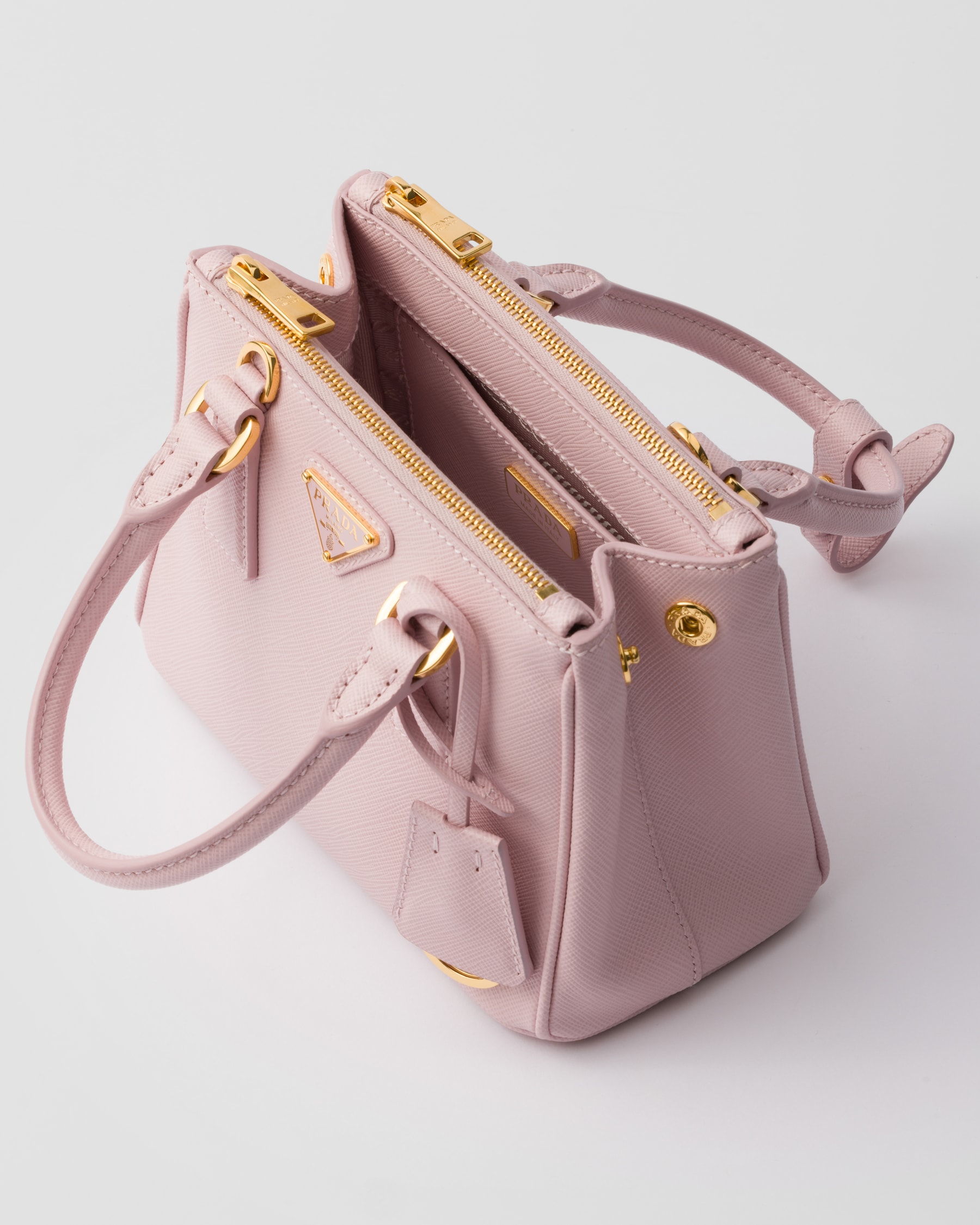 Alabaster Pink Prada Galleria Saffiano Leather Micro Bag | PRADA