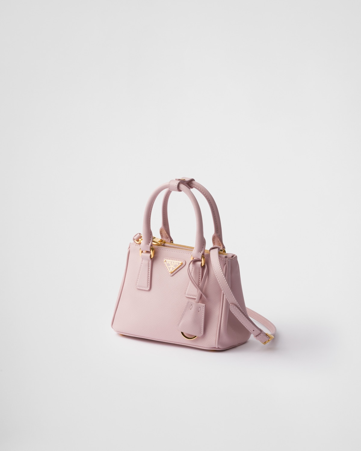 Alabaster Pink Prada Galleria Saffiano Leather Micro Bag | PRADA