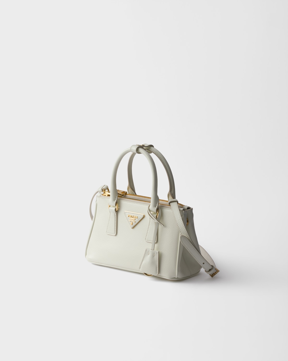 White Prada Galleria Patent Saffiano Leather Mini-bag | PRADA - United ...