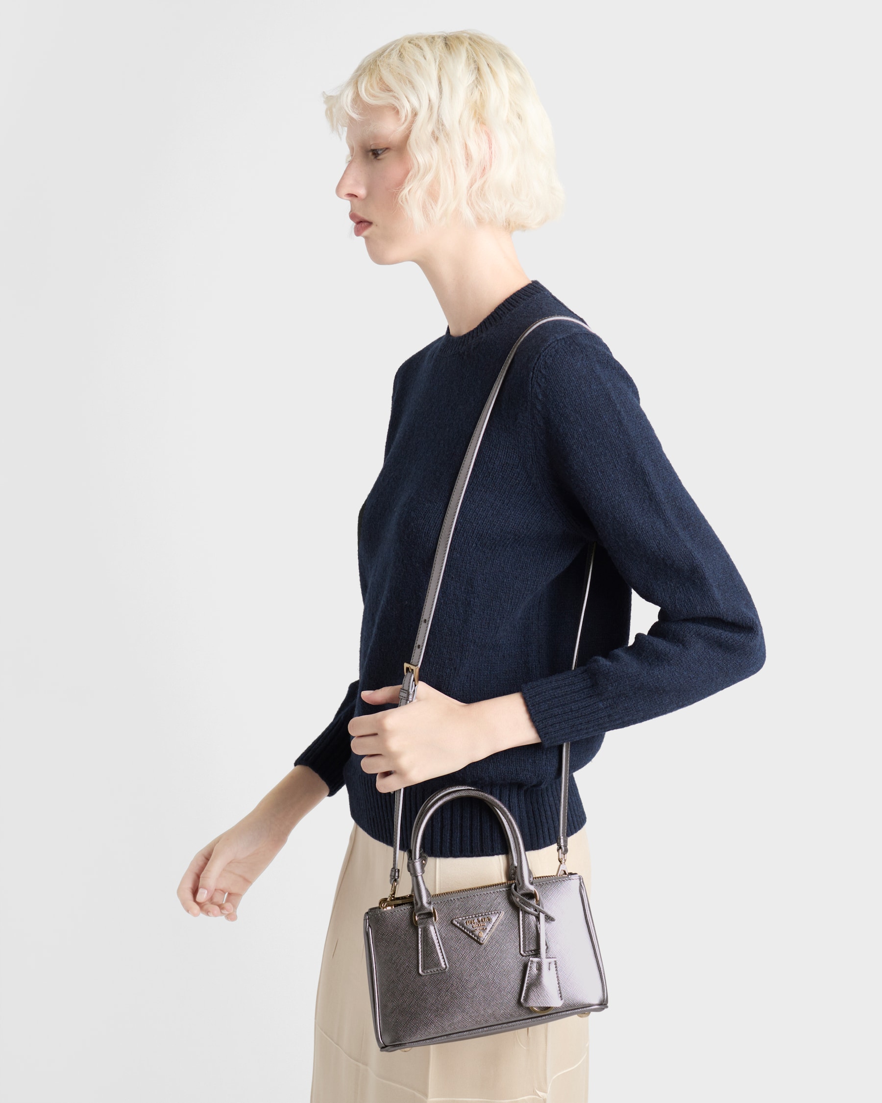 Chrome Prada Galleria Patent Saffiano Leather Mini-bag | PRADA - United ...