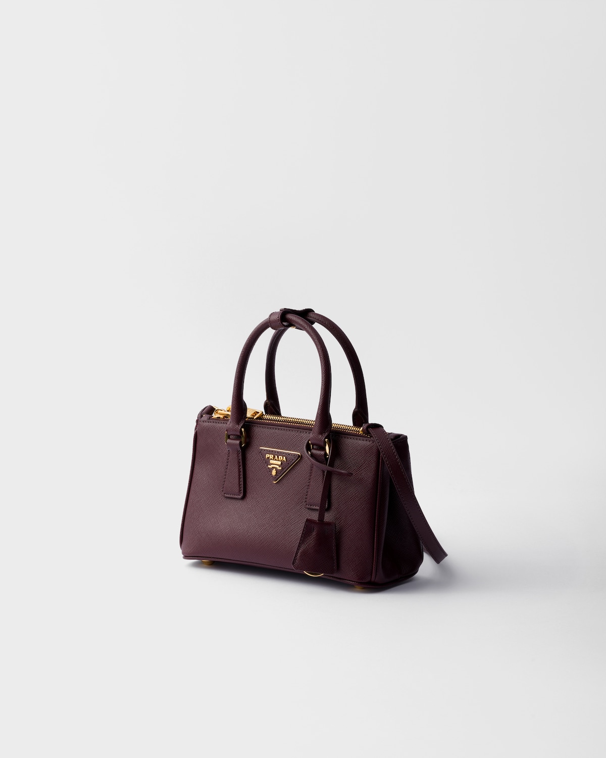Burgundy Prada Galleria Mini Saffiano Leather Bag | PRADA - United States