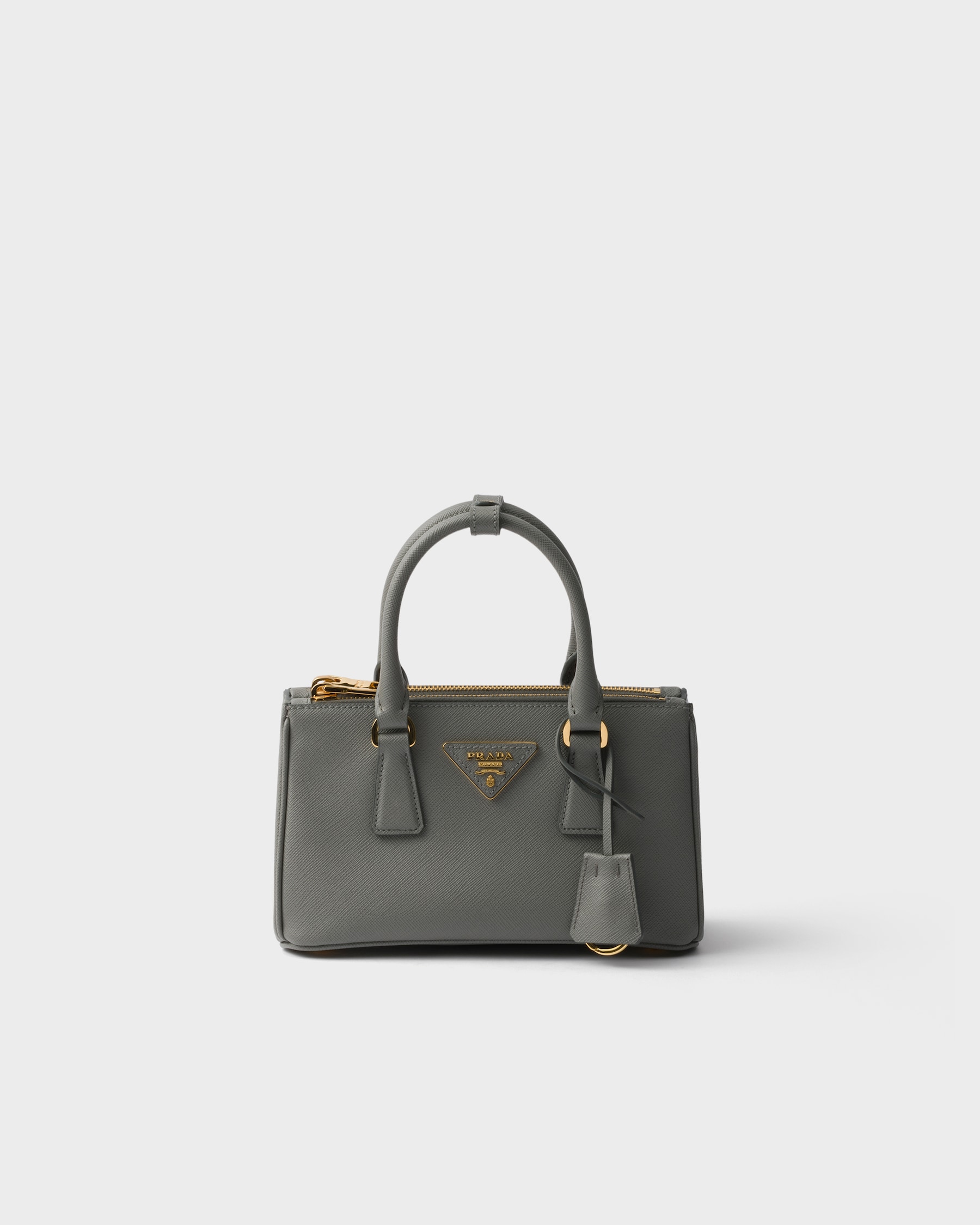 Slate Gray Prada Galleria Saffiano Leather Mini-bag | PRADA