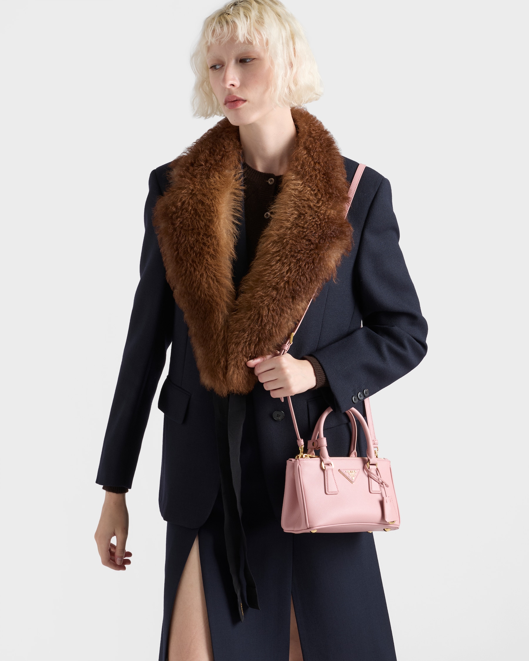 Peach Prada Galleria Mini Saffiano Leather Bag | PRADA - United States