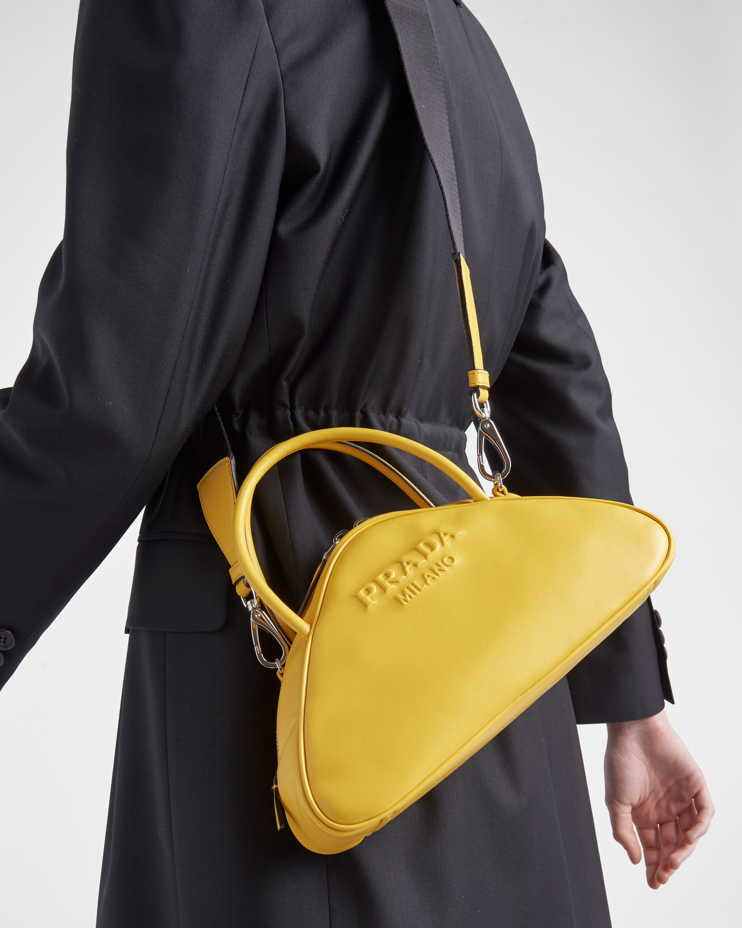Sunny Yellow Leather Prada Triangle bag | Prada
