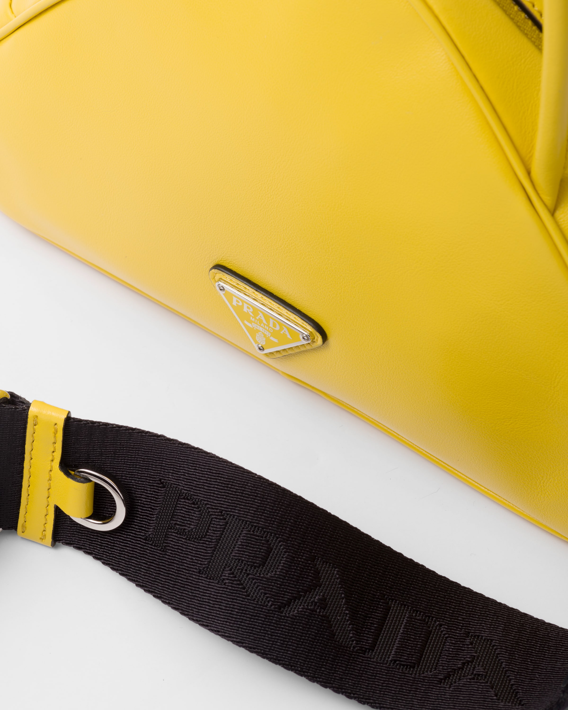 Sunny Yellow Leather Prada Triangle bag | Prada