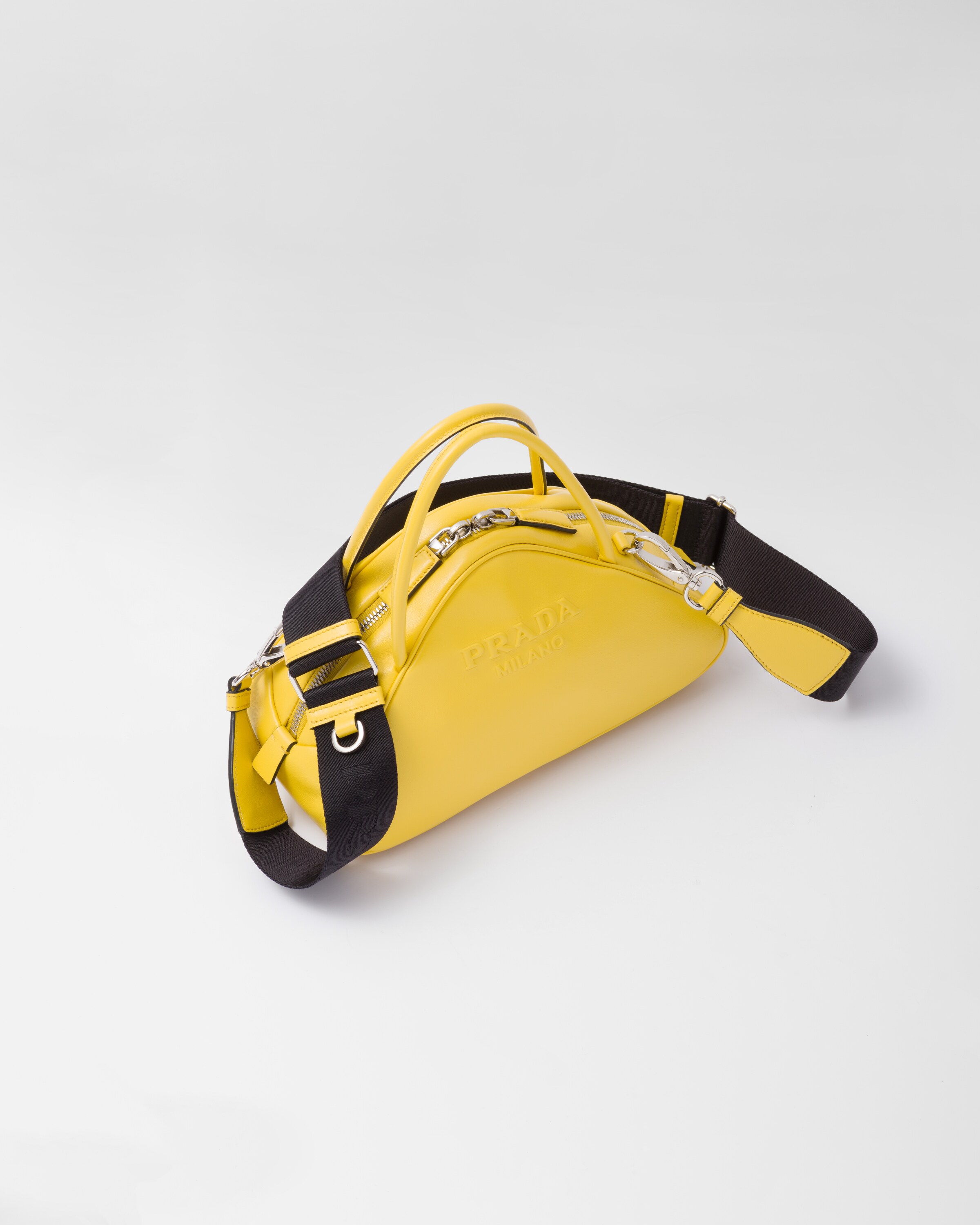 Sunny Yellow Leather Prada Triangle bag | Prada