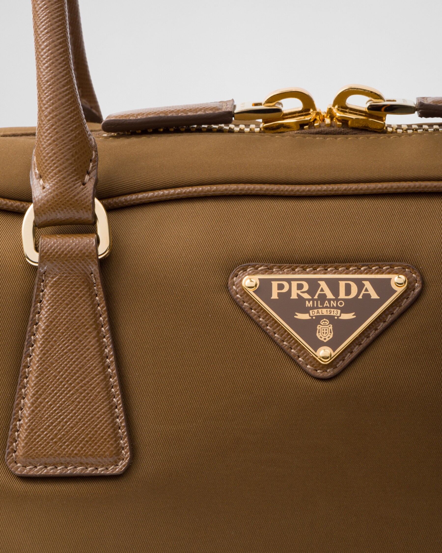 Cork Beige Prada Re-edition 1978 Large Re-nylon And Saffiano Leather ...