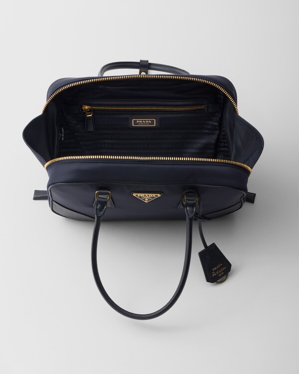 Navy Prada Re-edition 1978 Medium Re-nylon And Saffiano Leather Two ...