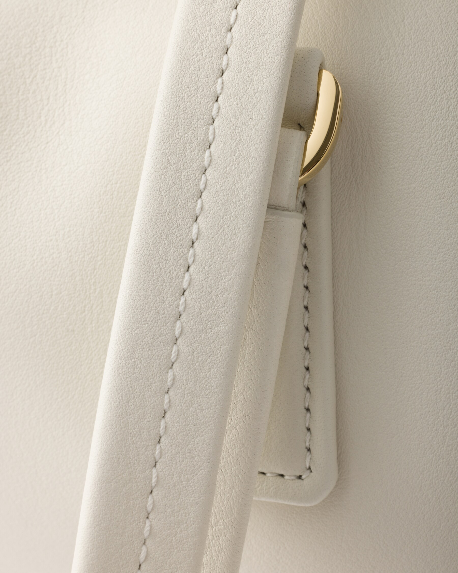 White Medium Leather Top-handle Bag With Padlock | PRADA