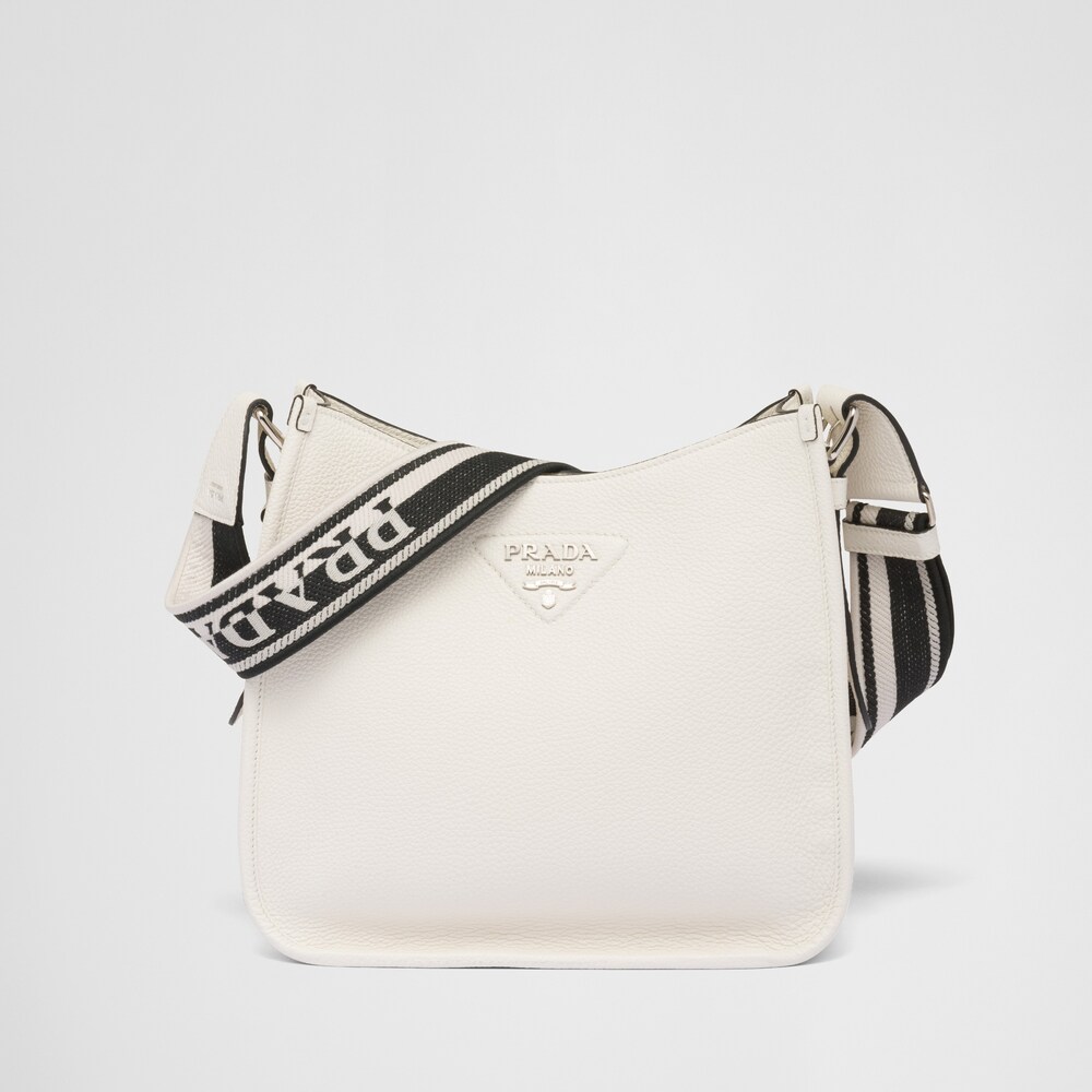 White Leather hobo bag | Prada