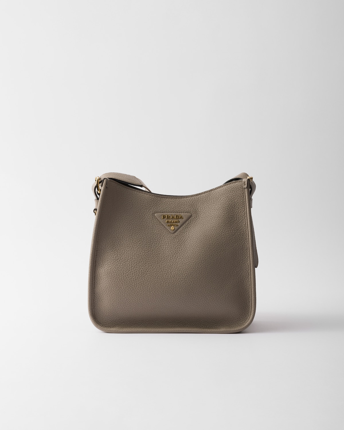 Clay Gray Medium Leather Bag | PRADA