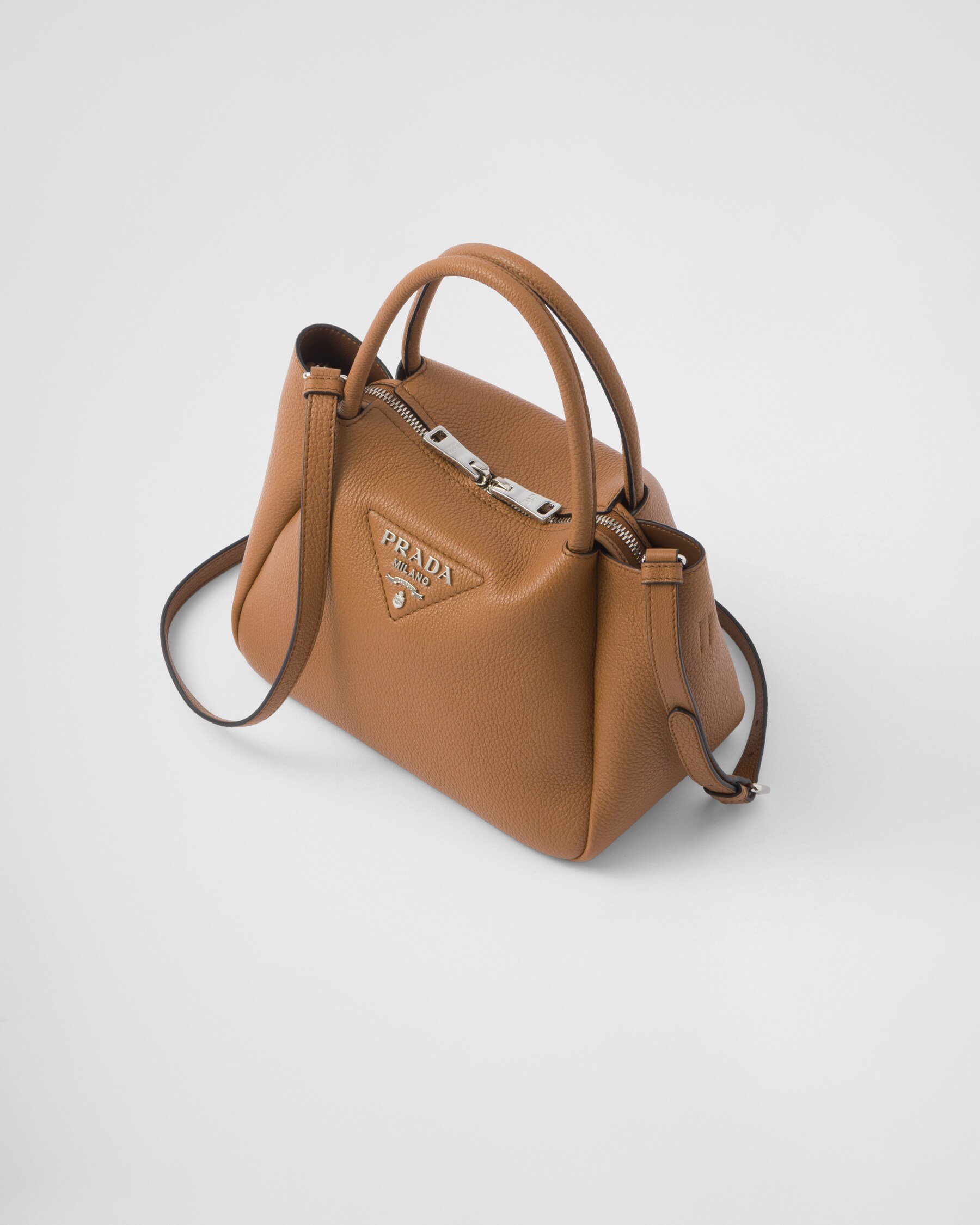 Caramel Small Leather Handbag | PRADA