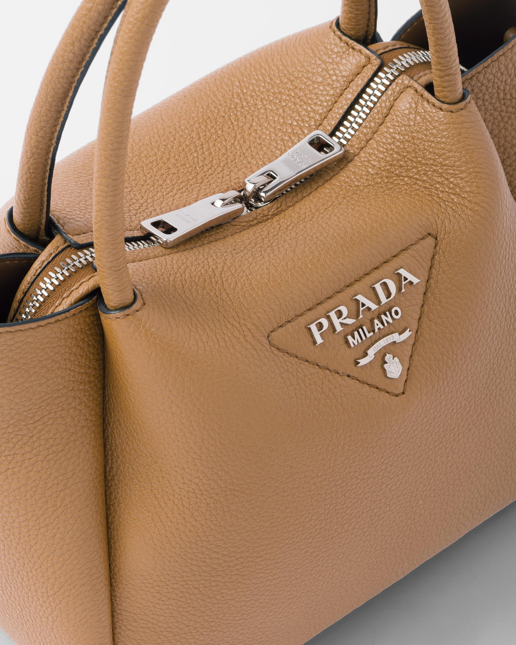 Caramel Small Leather Handbag | PRADA