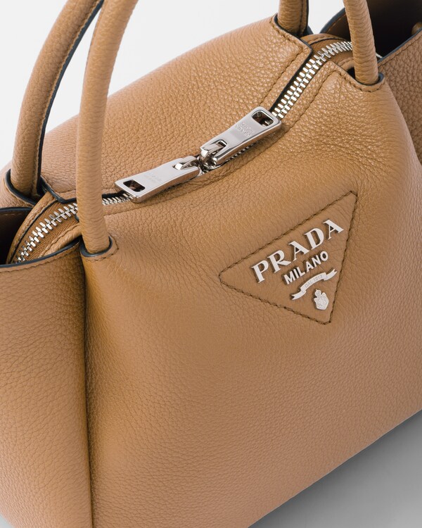 Caramel Small Leather Handbag | PRADA