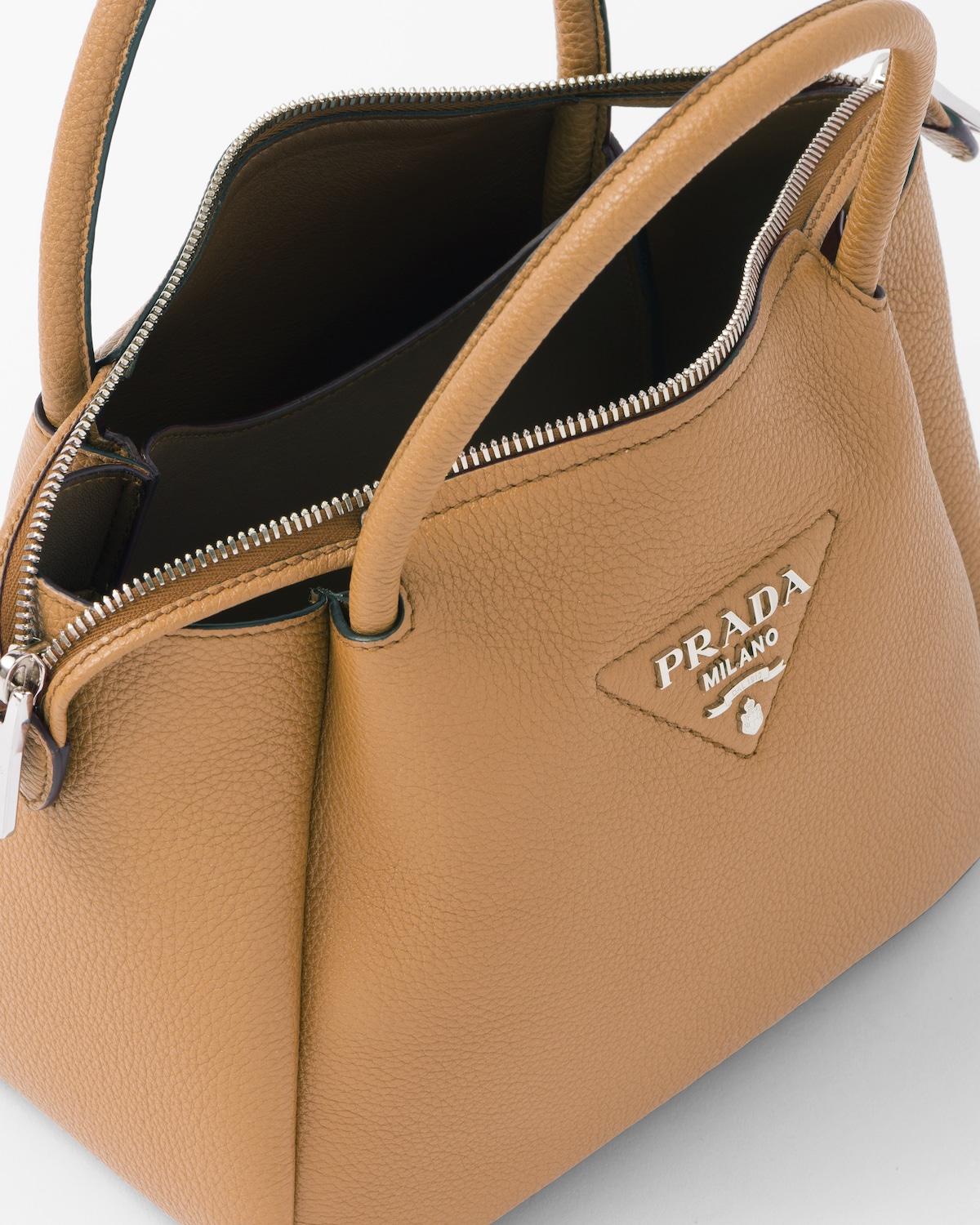 Caramel Small Leather Handbag | PRADA