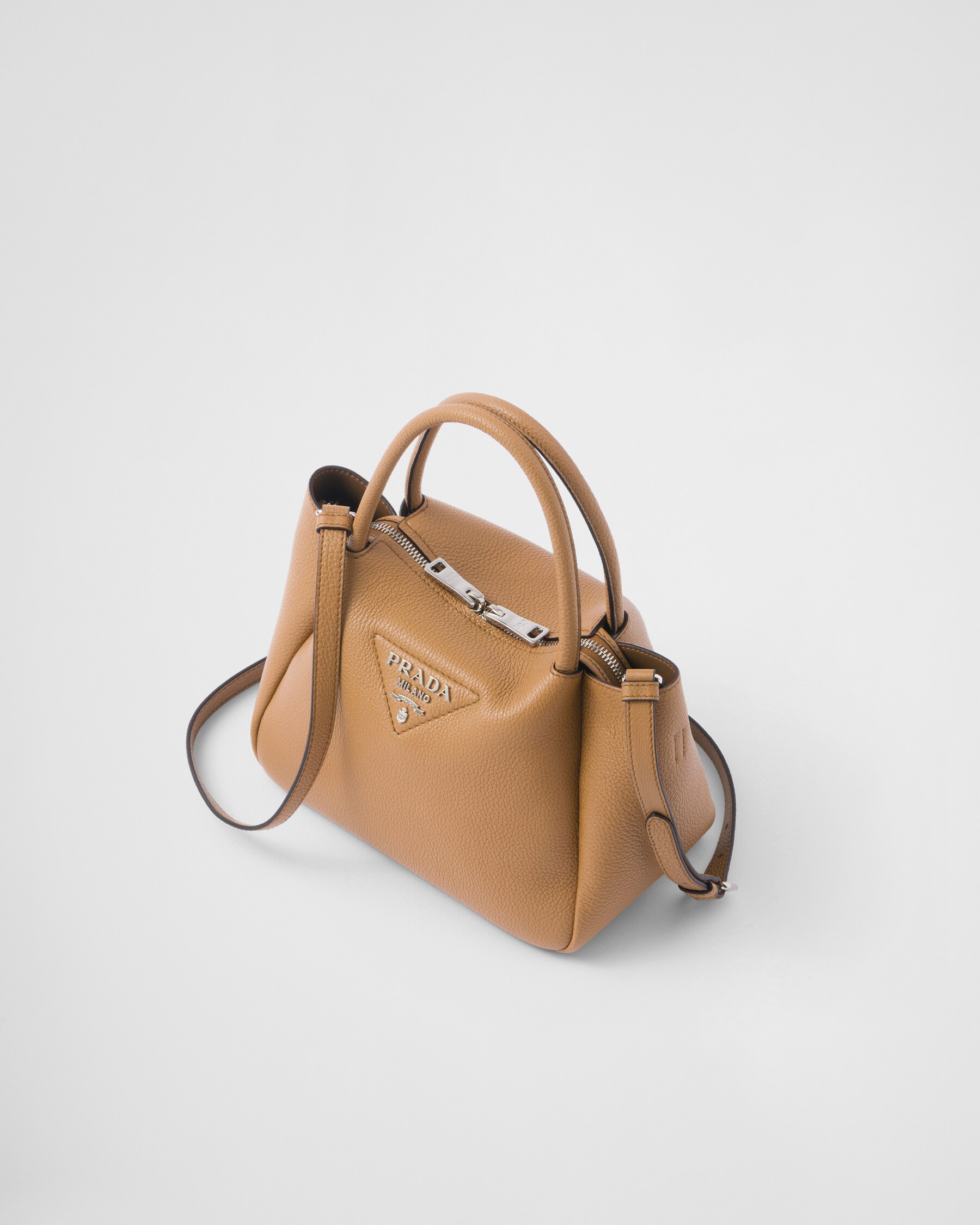 Caramel Small Leather Handbag | PRADA