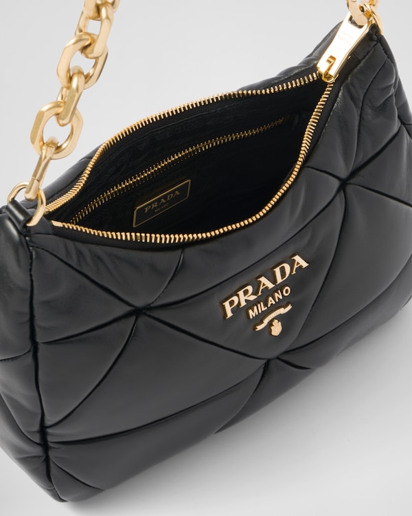 กระเป๋างานปะหนังนัปป้า Prada System ดำ | PRADA