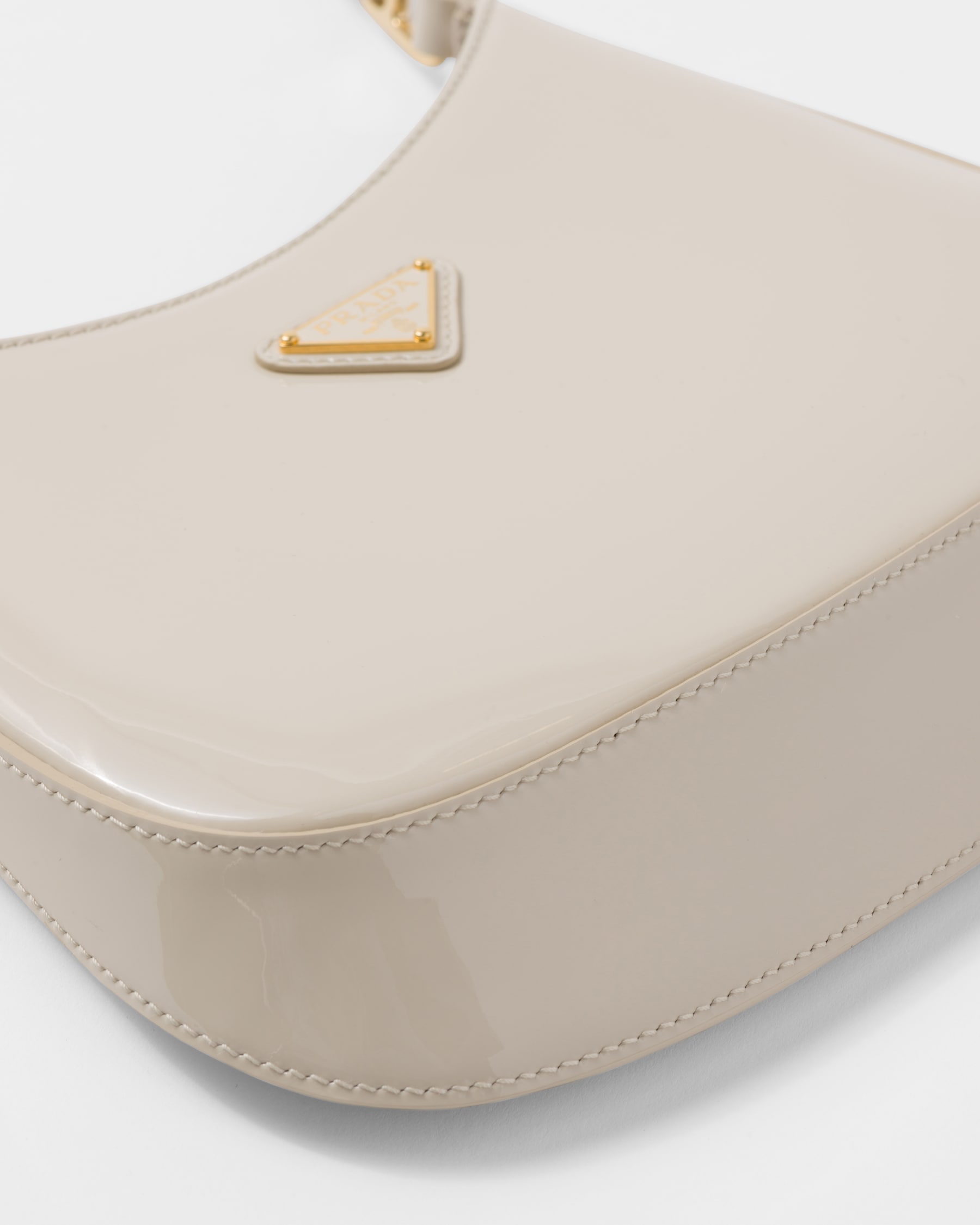 Ivory Prada Cleo Patent Leather Bag | PRADA
