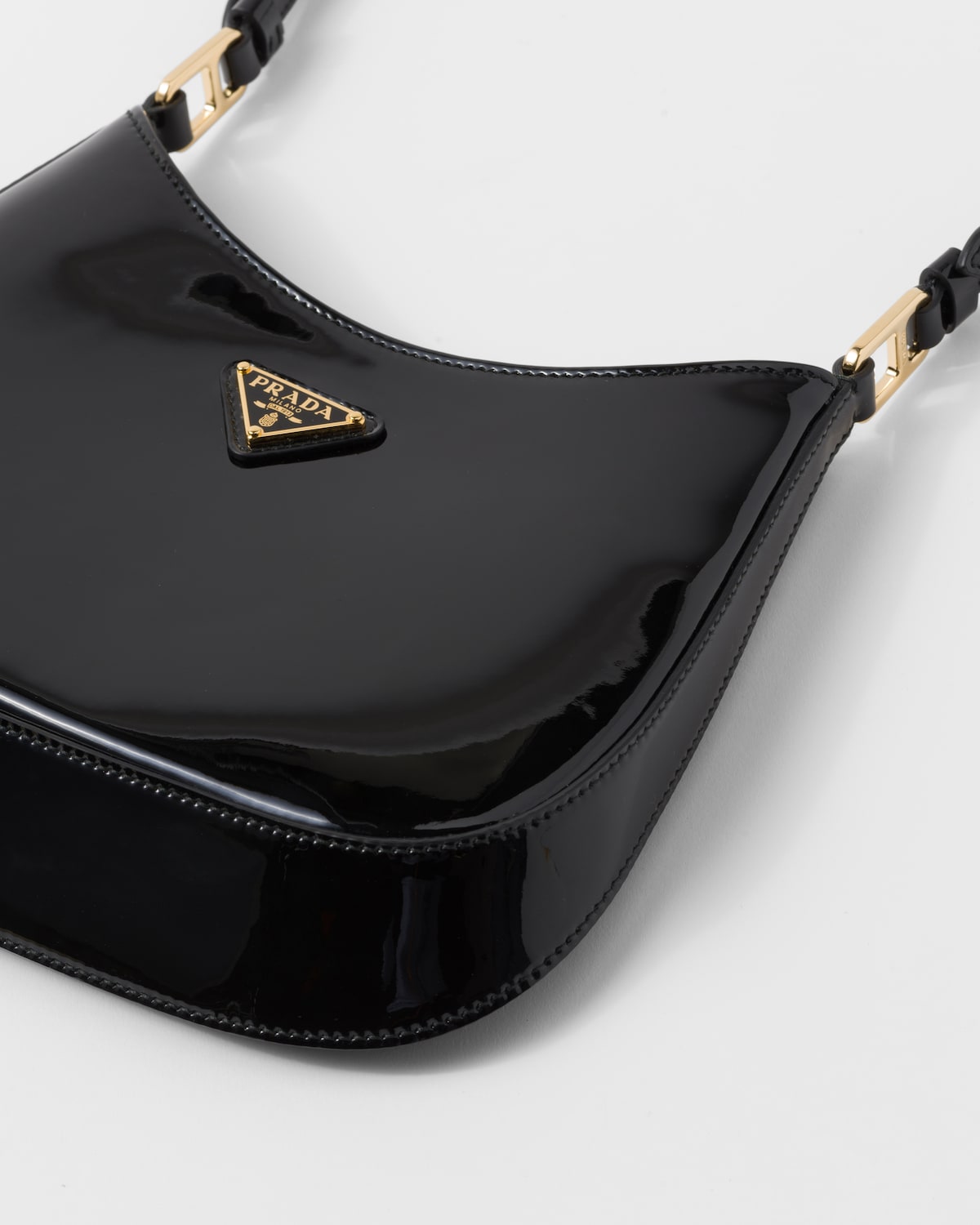 Black Prada Cleo Patent Leather Bag | PRADA