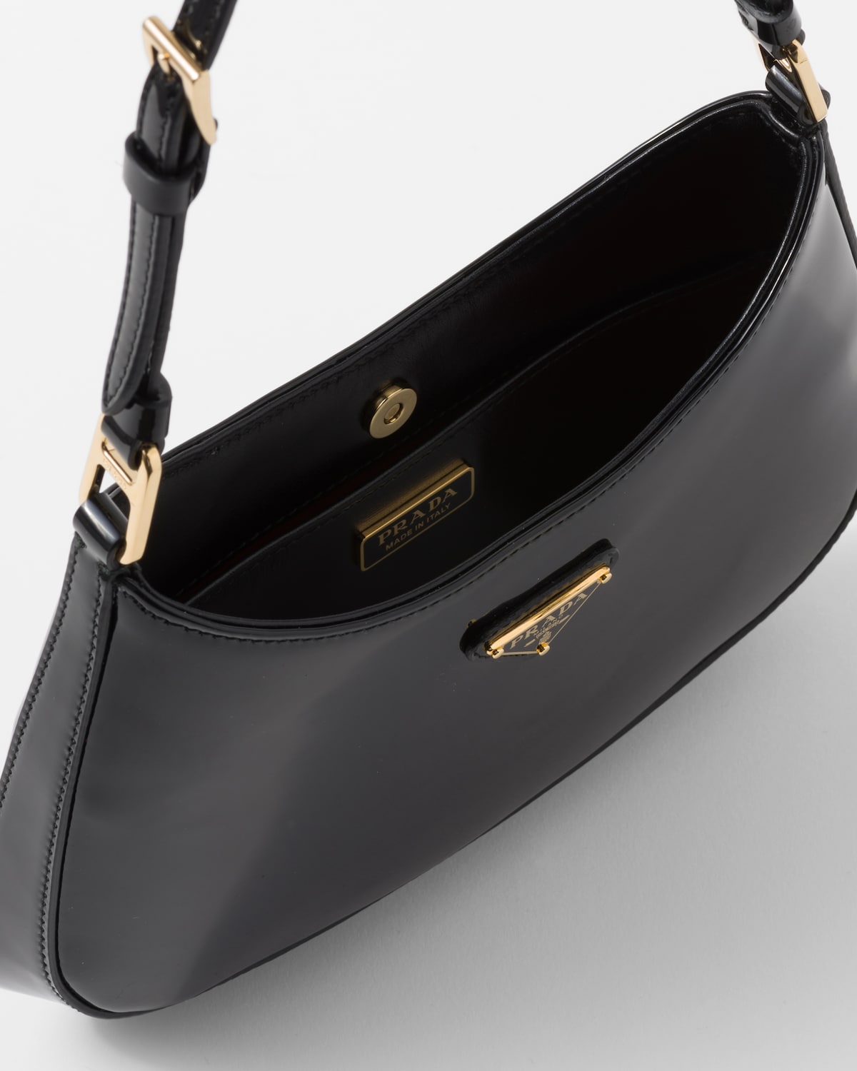 Black Prada Cleo Patent Leather Bag | PRADA