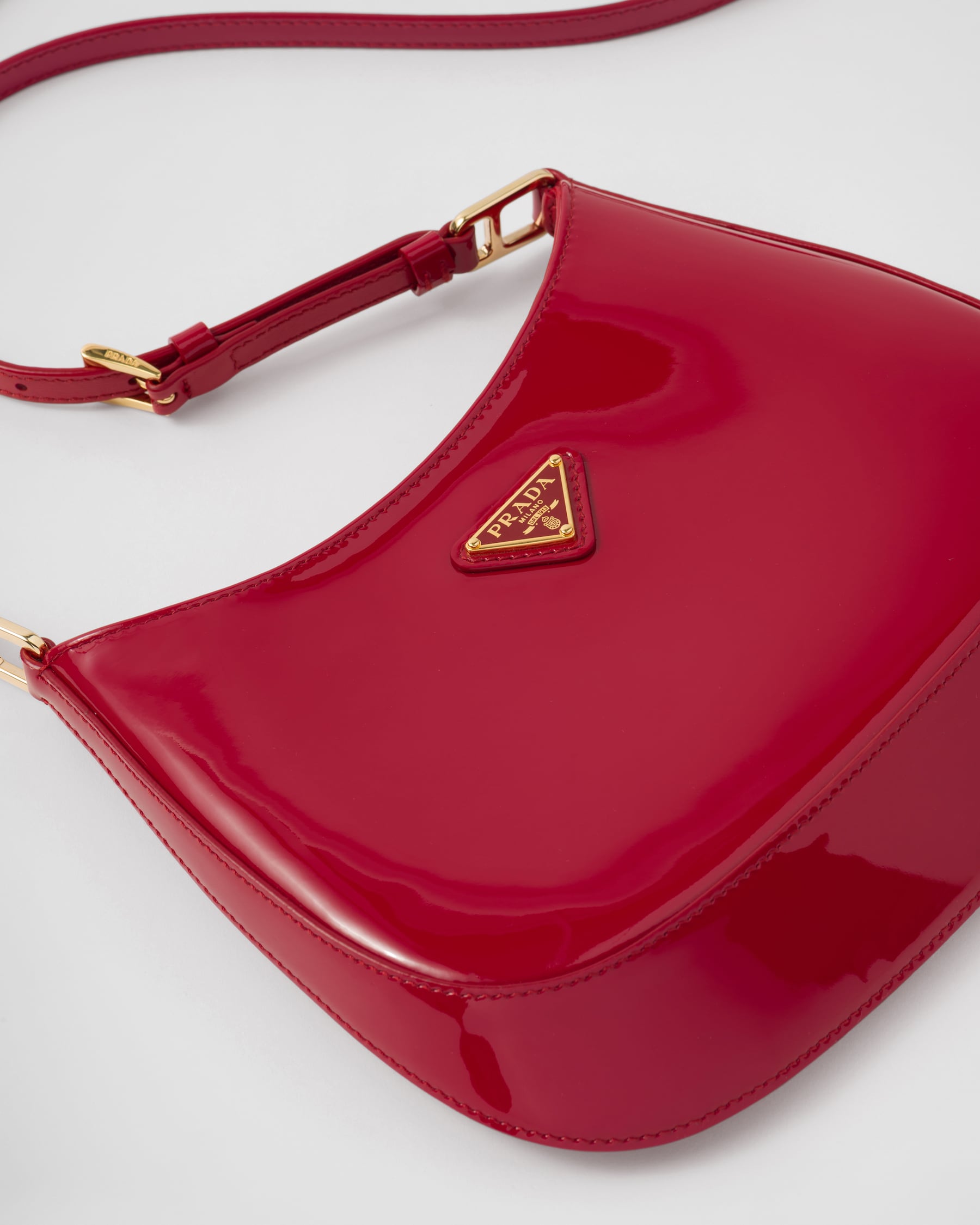 Cherry Red Prada Cleo Patent Leather Bag | PRADA