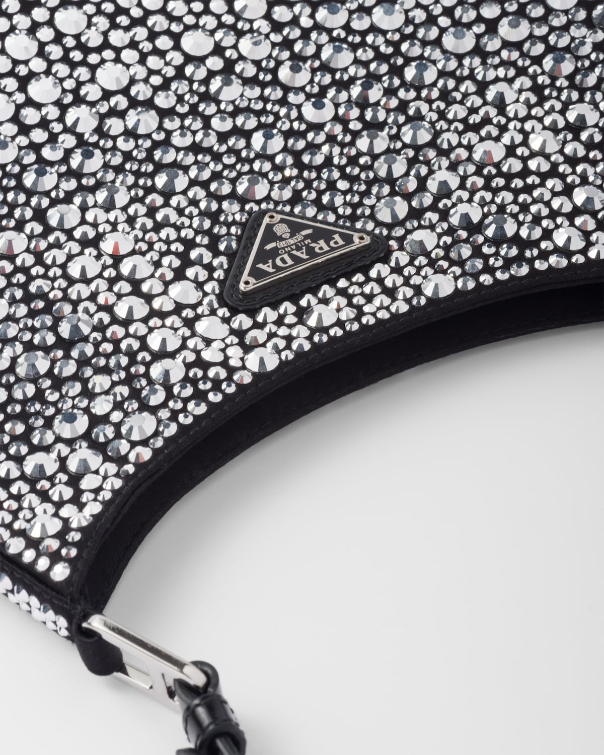 Metal Prada Cleo Satin Bag With Crystals | PRADA - United States