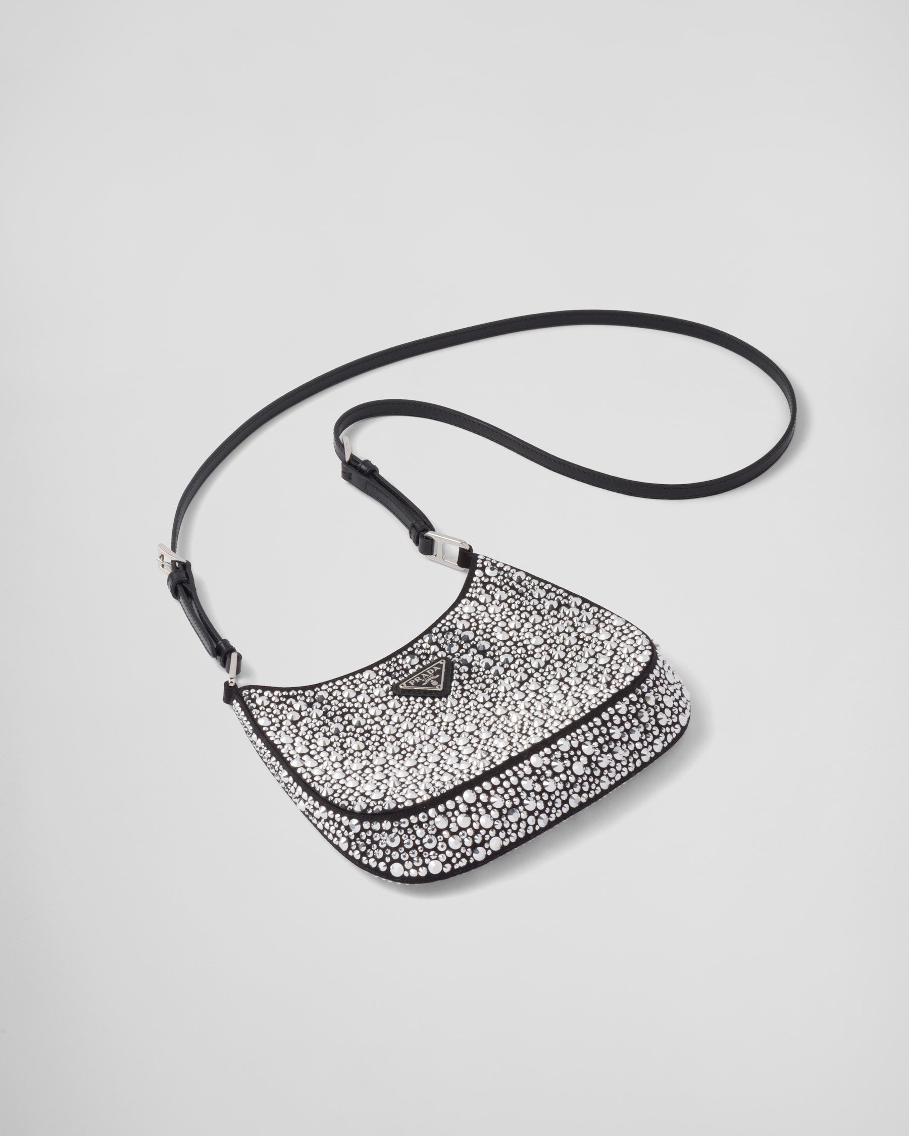 Metal Prada Cleo Satin Bag With Crystals | PRADA - United States