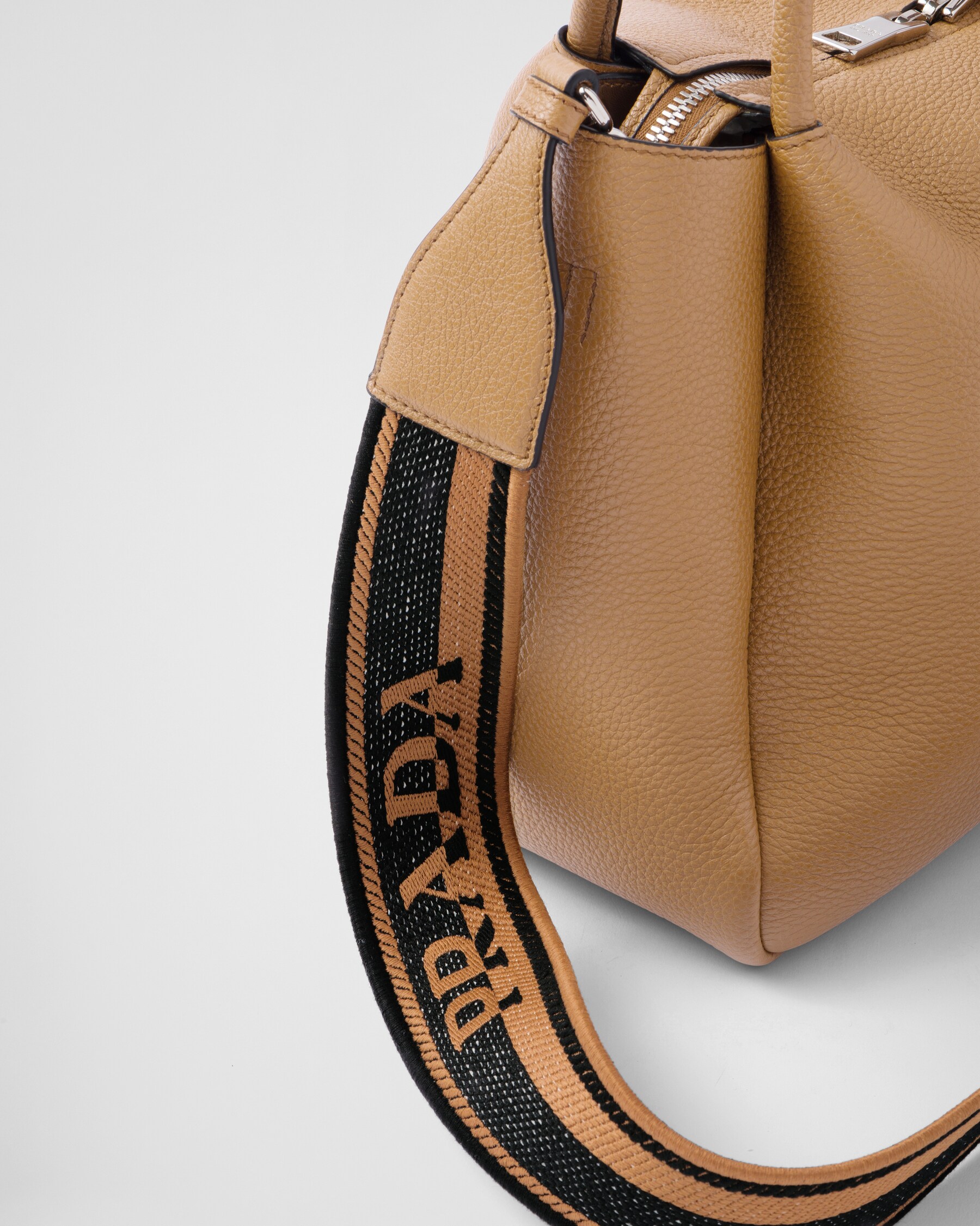 Caramel Medium Leather Handbag | PRADA
