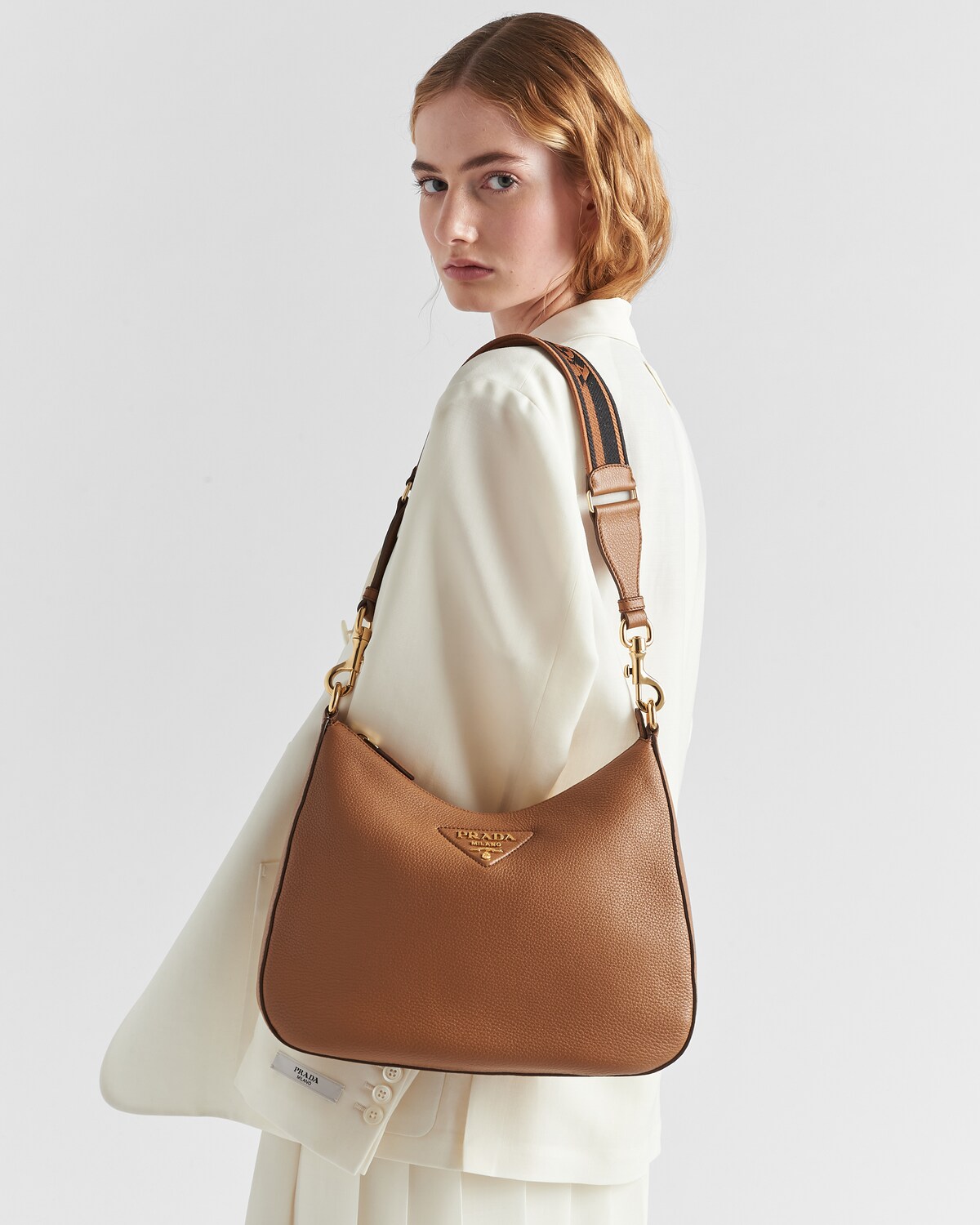 Caramel Leather Bag | PRADA