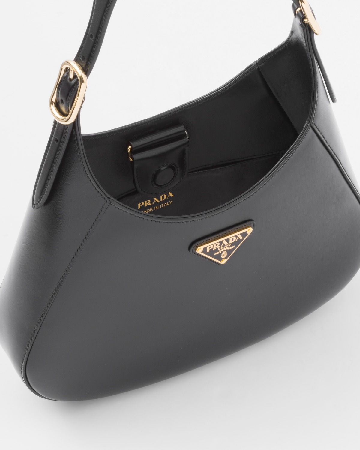 Black Leather Shoulder Bag | PRADA