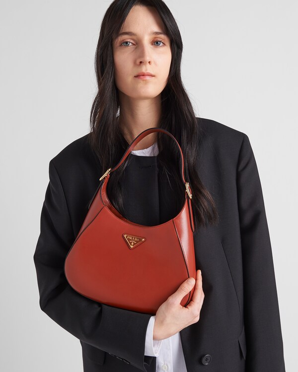 Berry Leather Shoulder Bag | PRADA