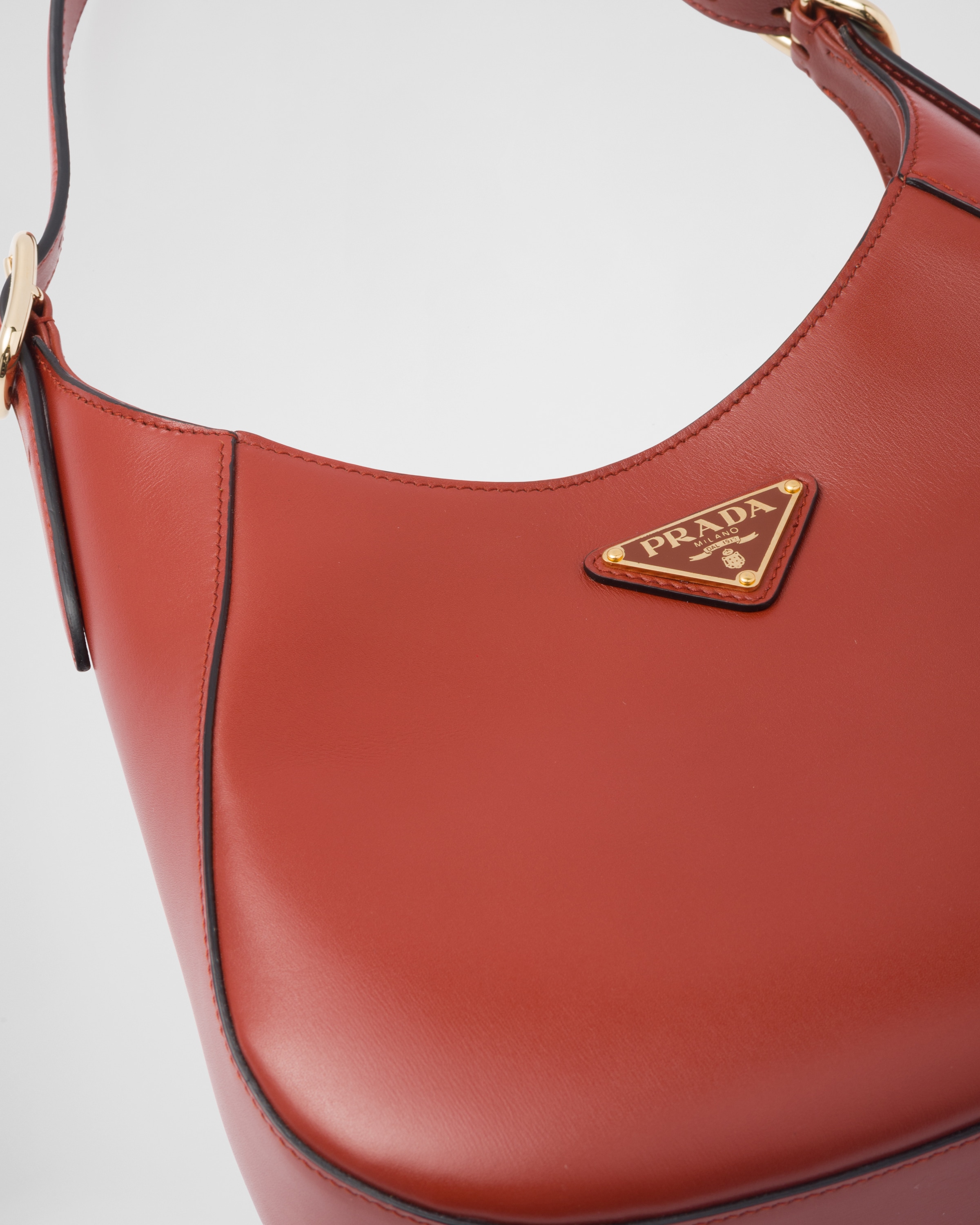 Berry Leather Shoulder Bag | PRADA