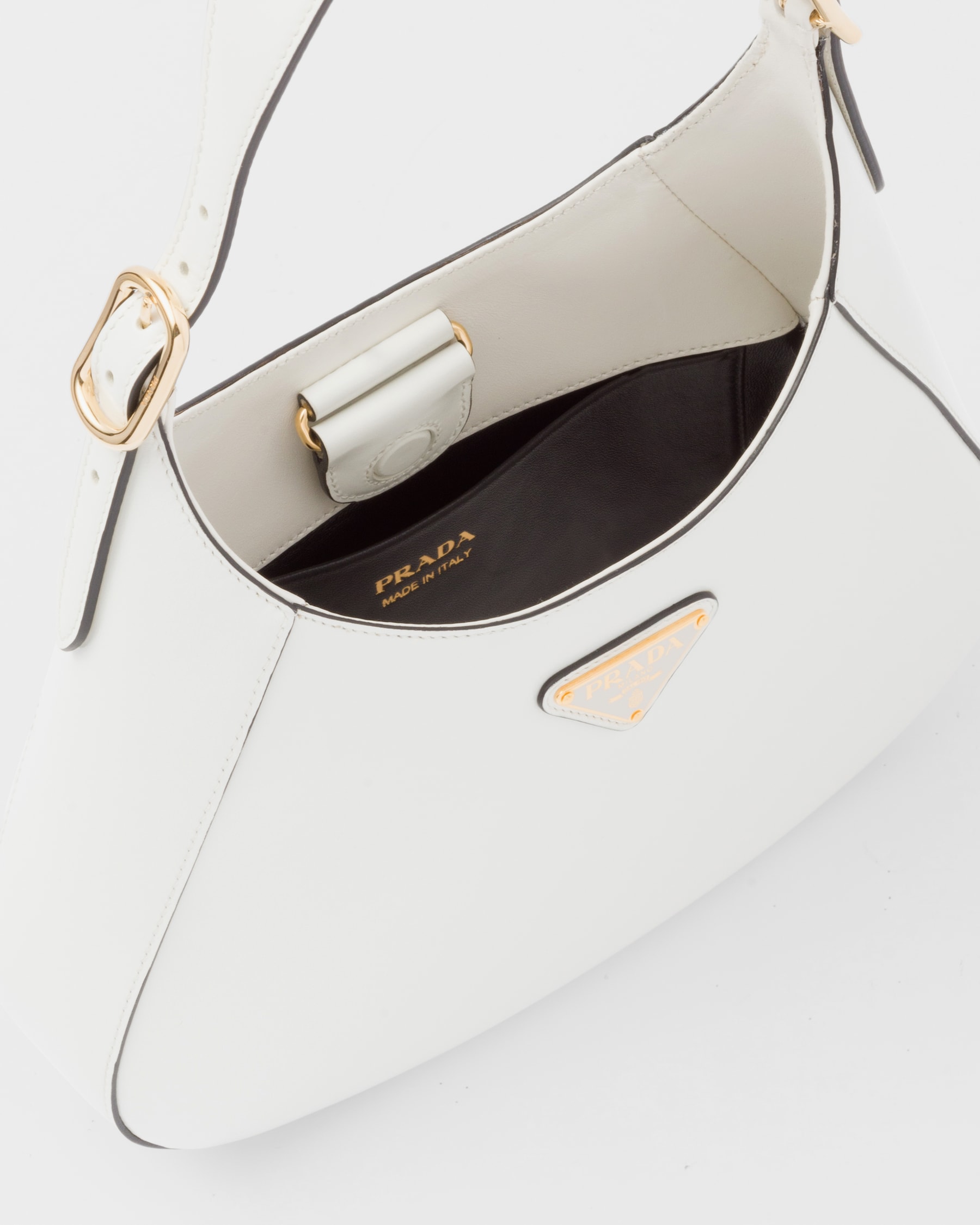 White Leather Shoulder Bag | PRADA
