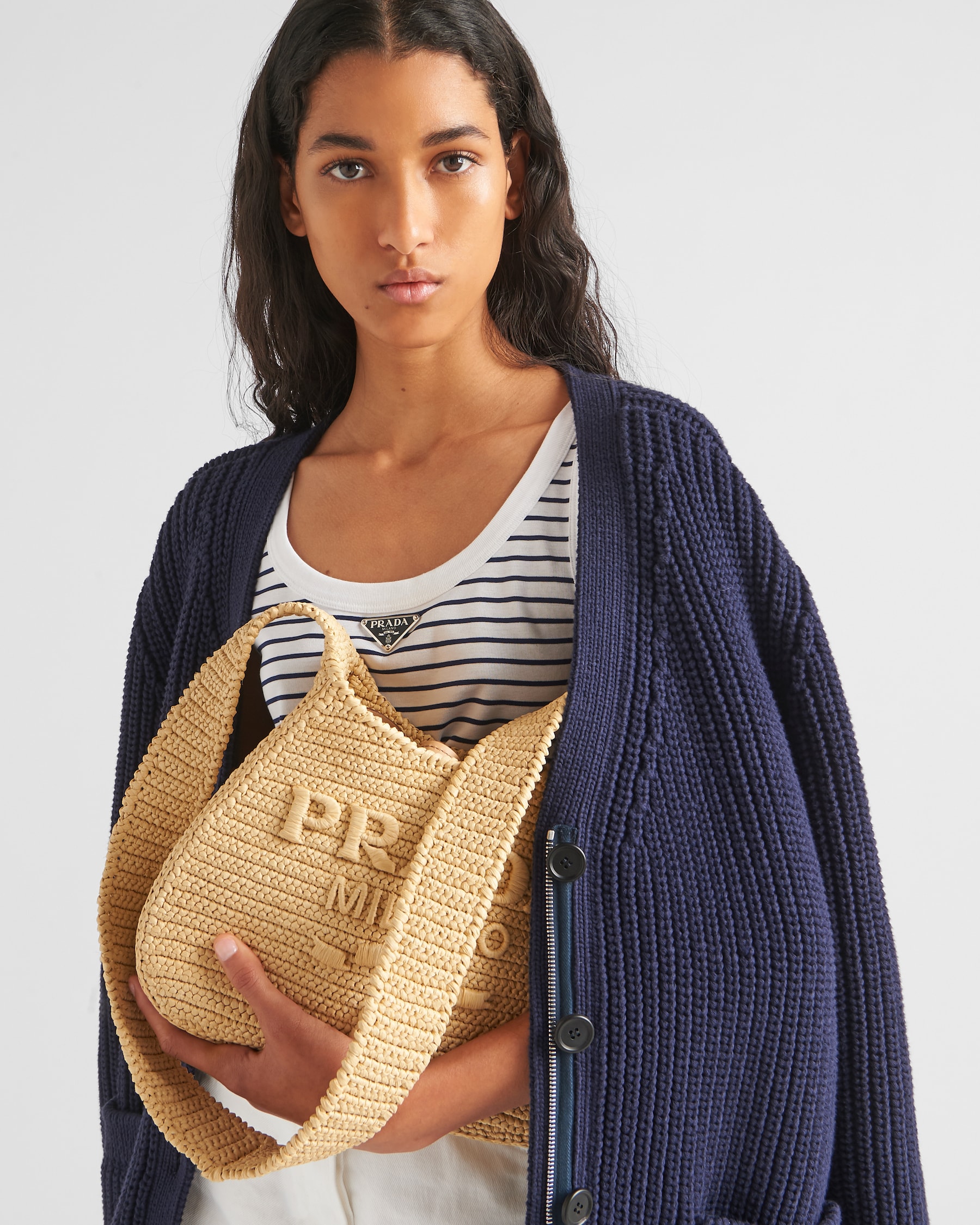 Cabas En Crochet Naturel | PRADA