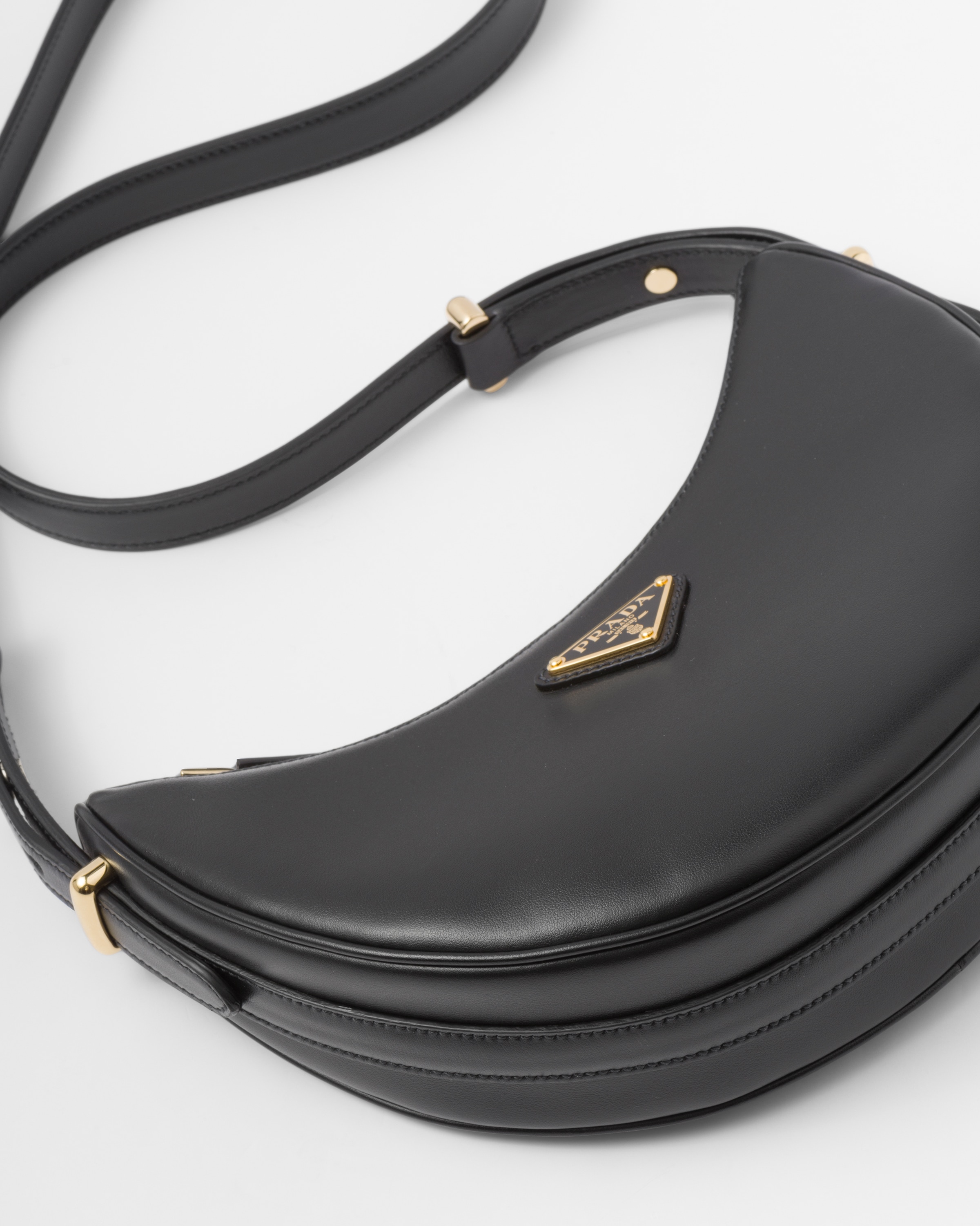 Black Leather shoulder bag | Prada