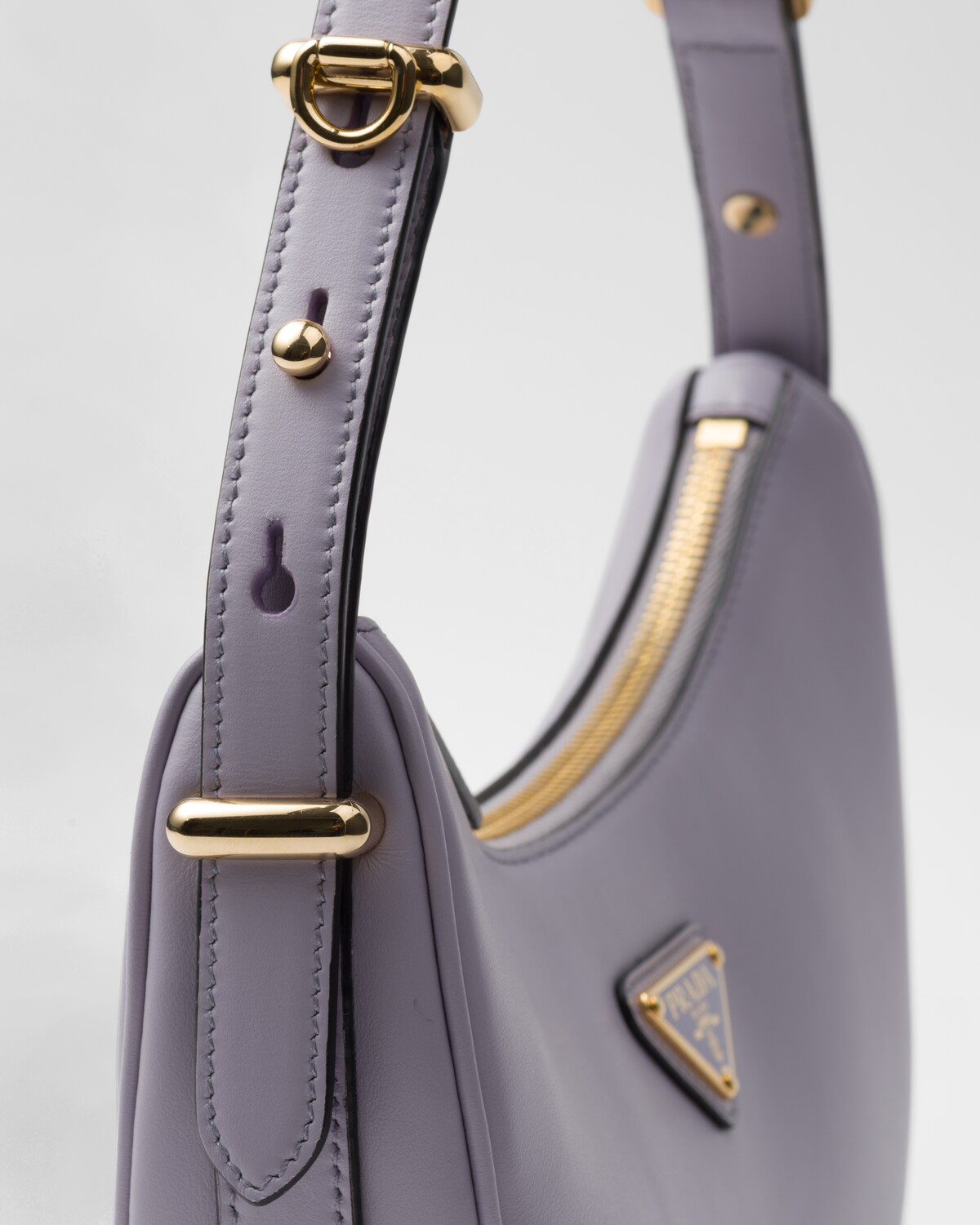 Wisteria Prada Arqué Leather Shoulder Bag | PRADA