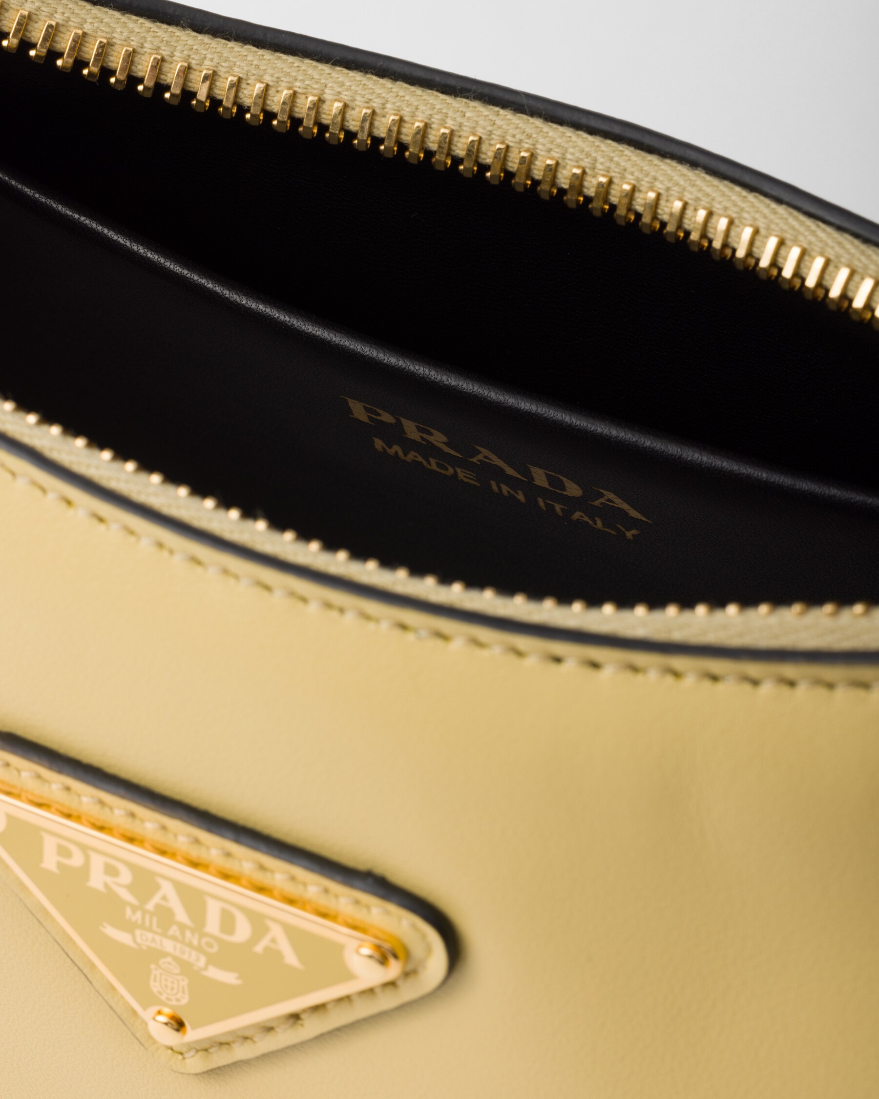 Vanilla Prada Arqué Leather Shoulder Bag | PRADA