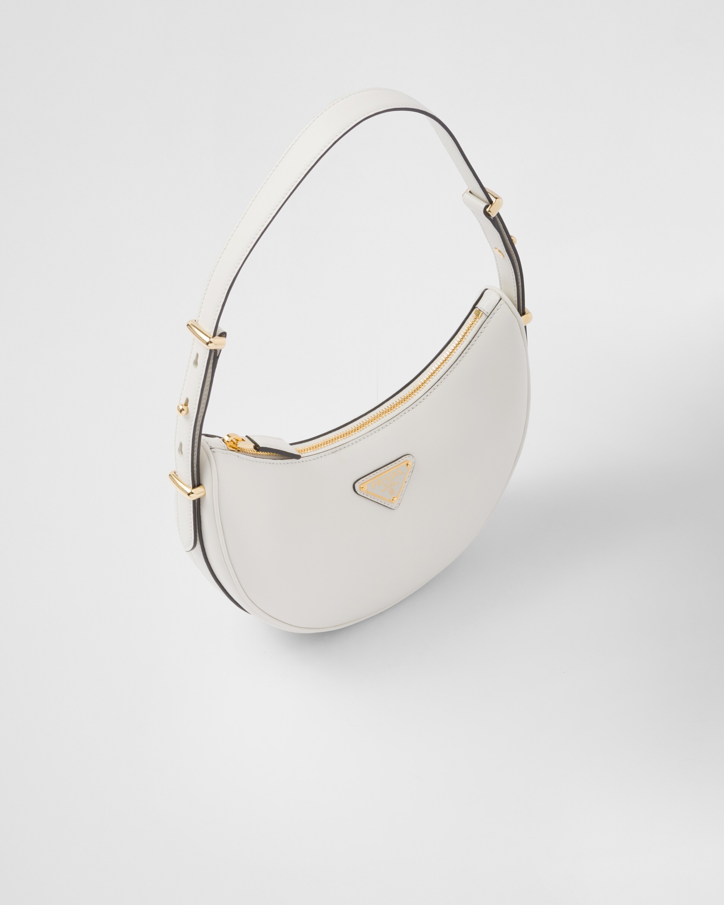 White Leather shoulder bag | Prada