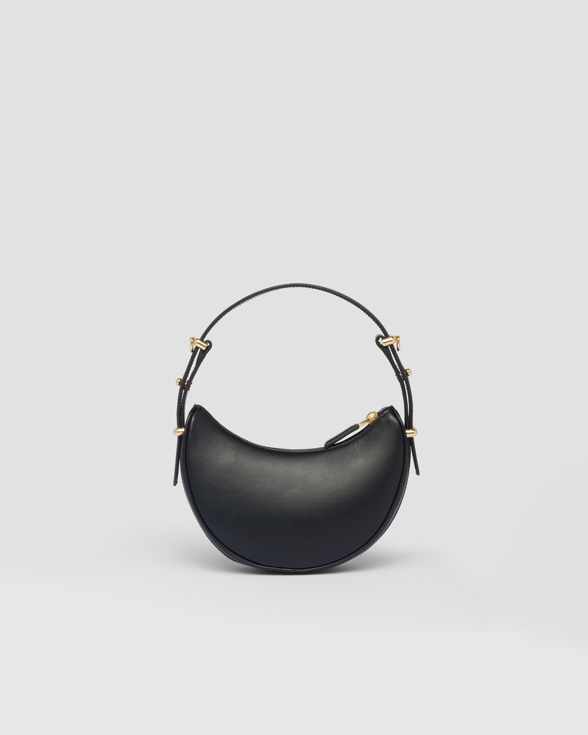 Black Prada Arqué Leather Mini Shoulder Bag | PRADA