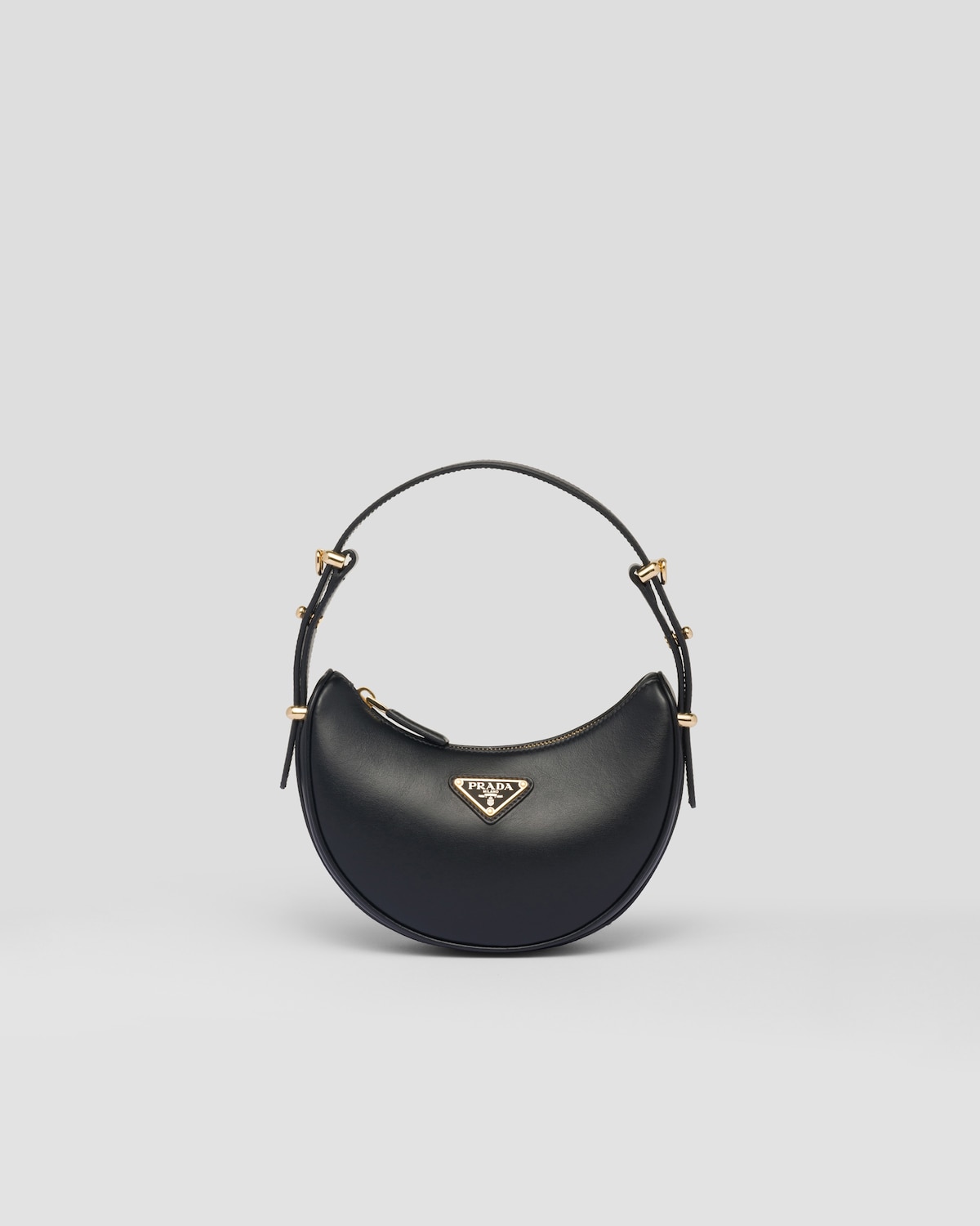 Black Prada Arqué Leather Mini Shoulder Bag | PRADA