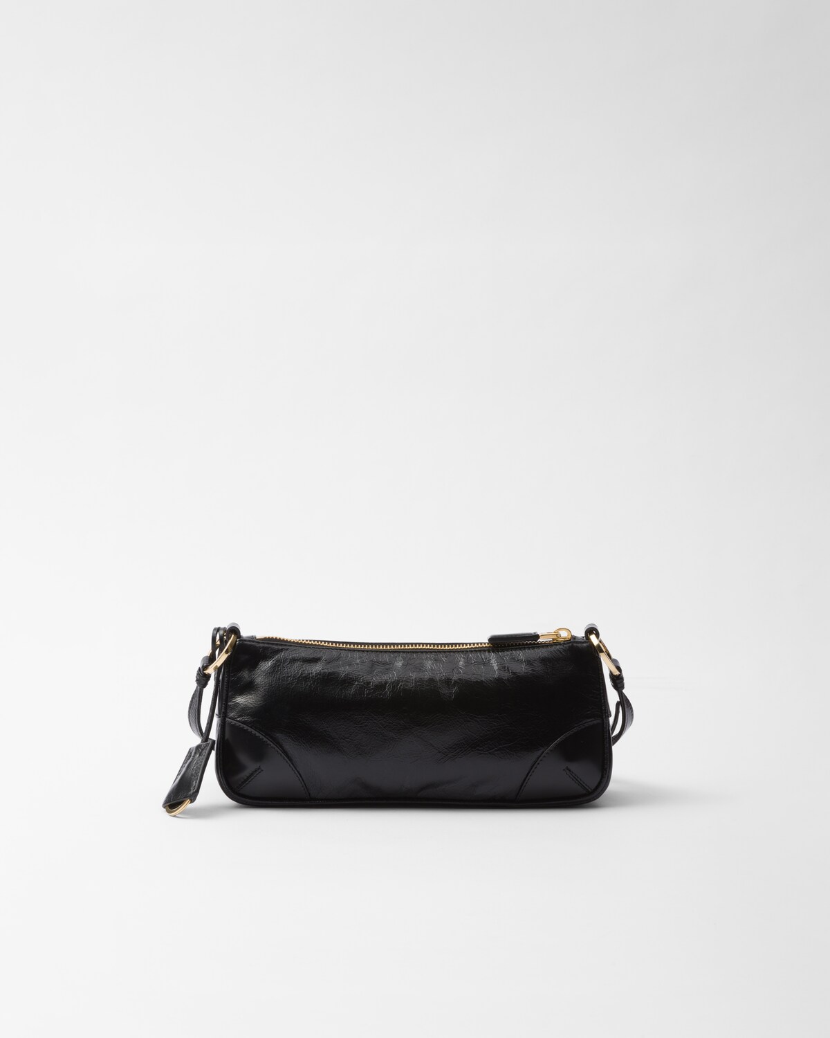 Black Prada Re-edition 2002 Small Leather Shoulder Bag | PRADA