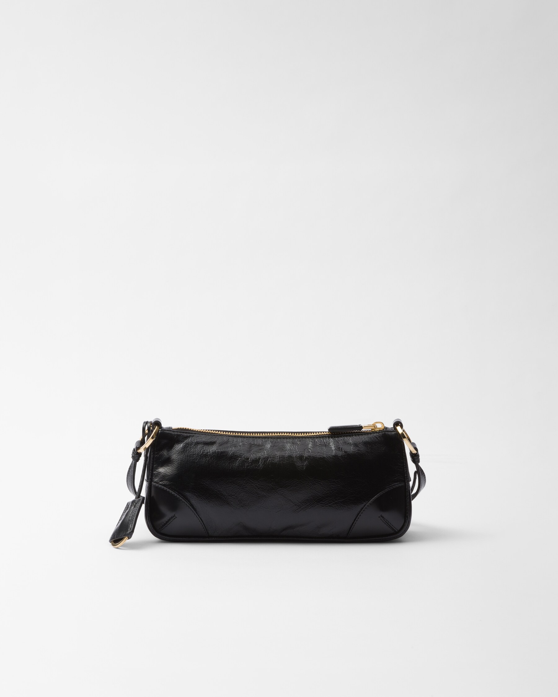 Black Prada Re-edition 2002 Small Leather Shoulder Bag | PRADA