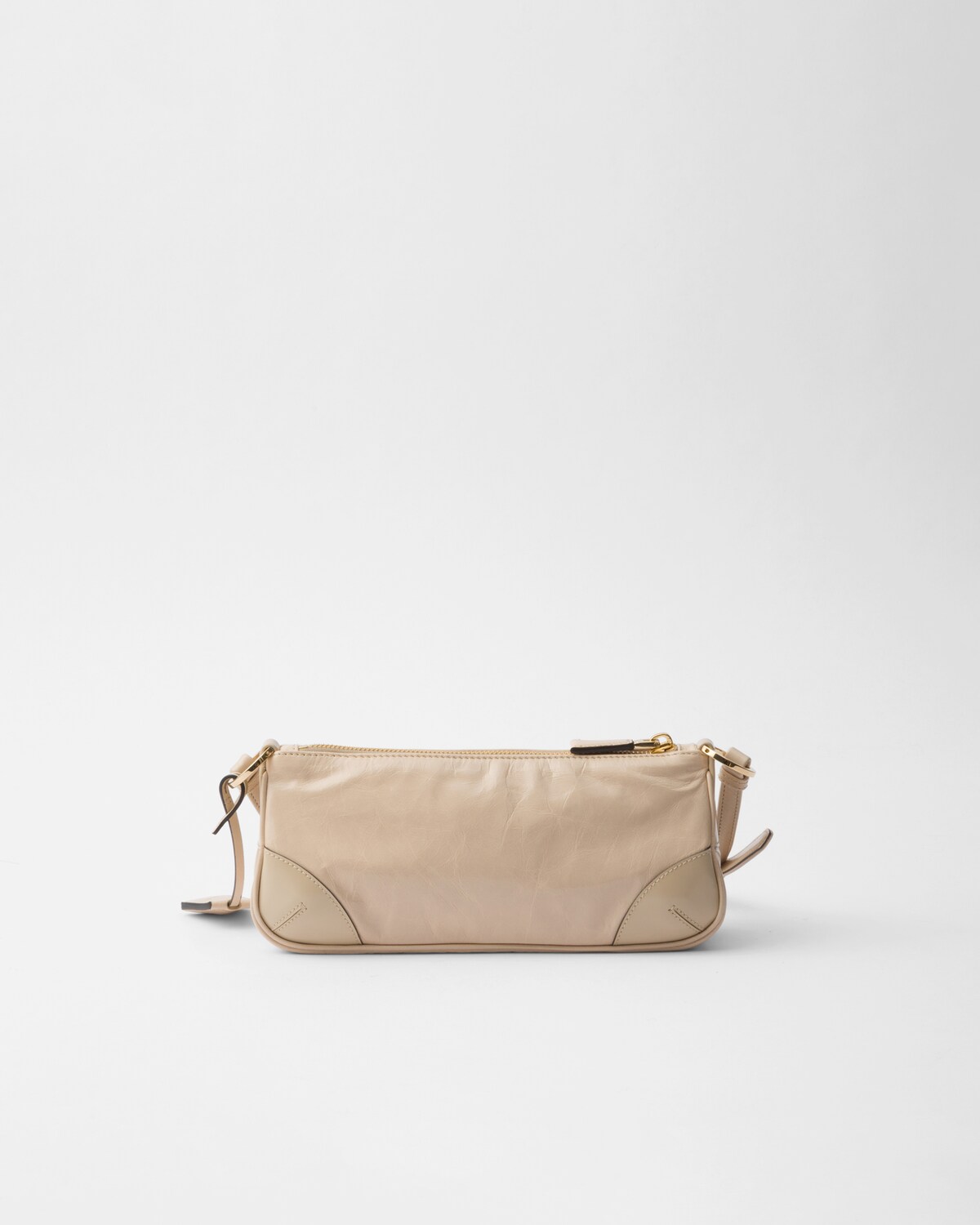 Travertine Prada Re-edition 2002 Small Leather Shoulder Bag | PRADA