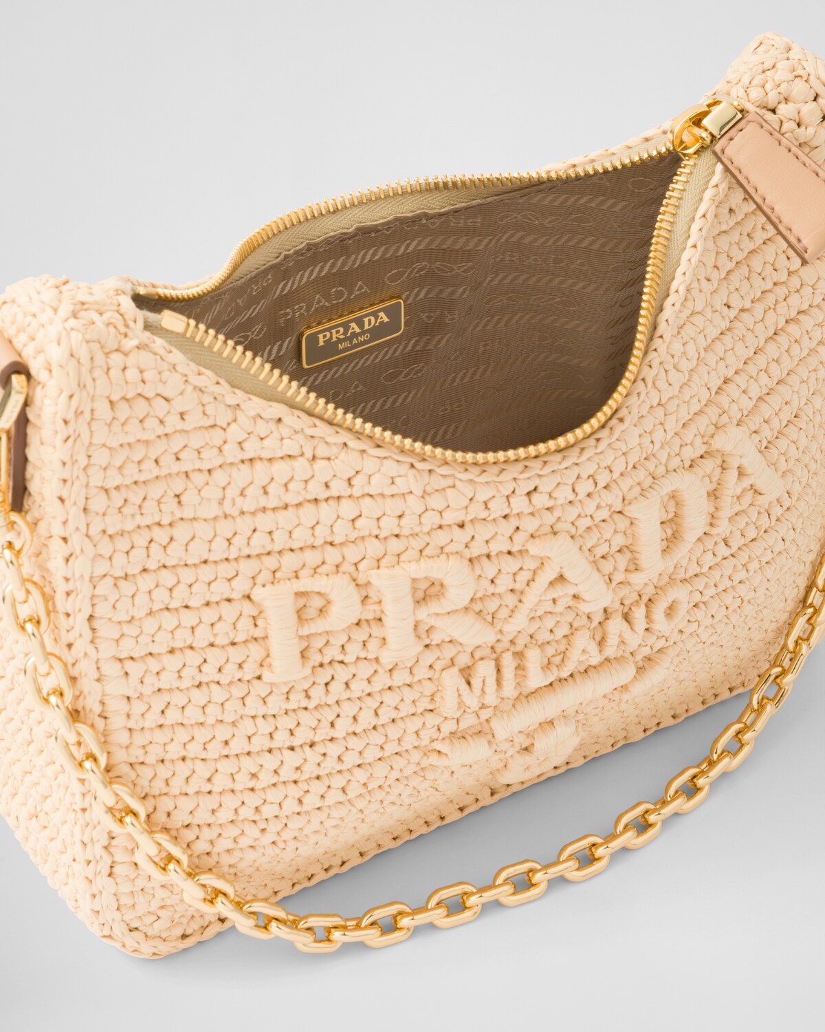 Natural Prada Re-edition Crochet Mini-bag | PRADA