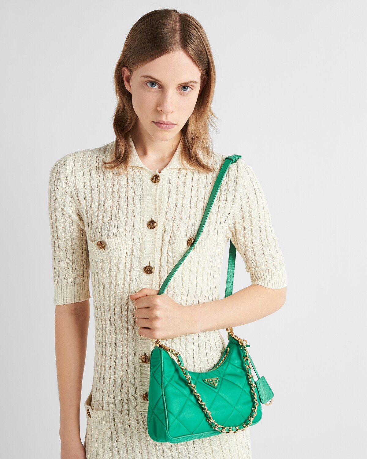 Mint Green Prada Re-edition 1995 Chaîne Re-nylon Mini-bag | PRADA