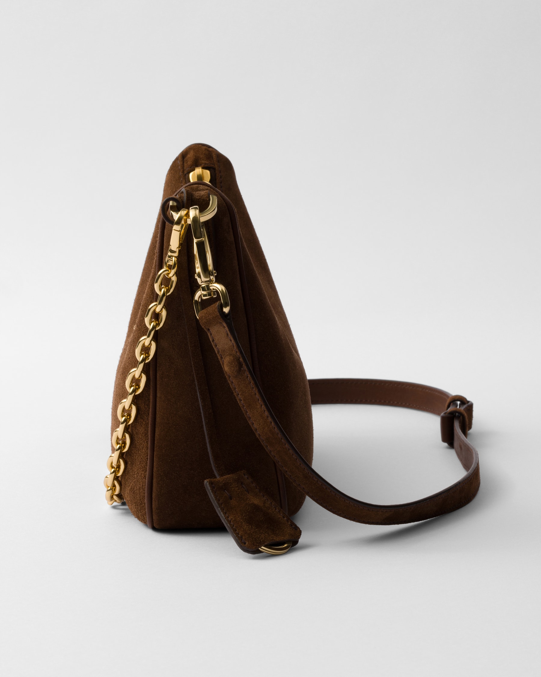 Cocoa Brown Prada Re-edition Suede Mini-bag | PRADA