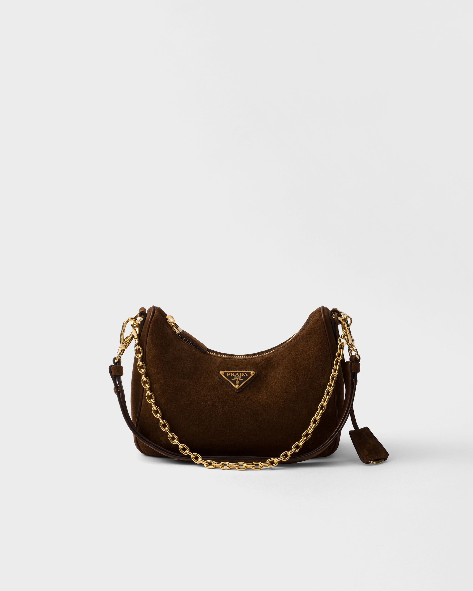 Cocoa Brown Prada Re-edition Suede Mini-bag | PRADA