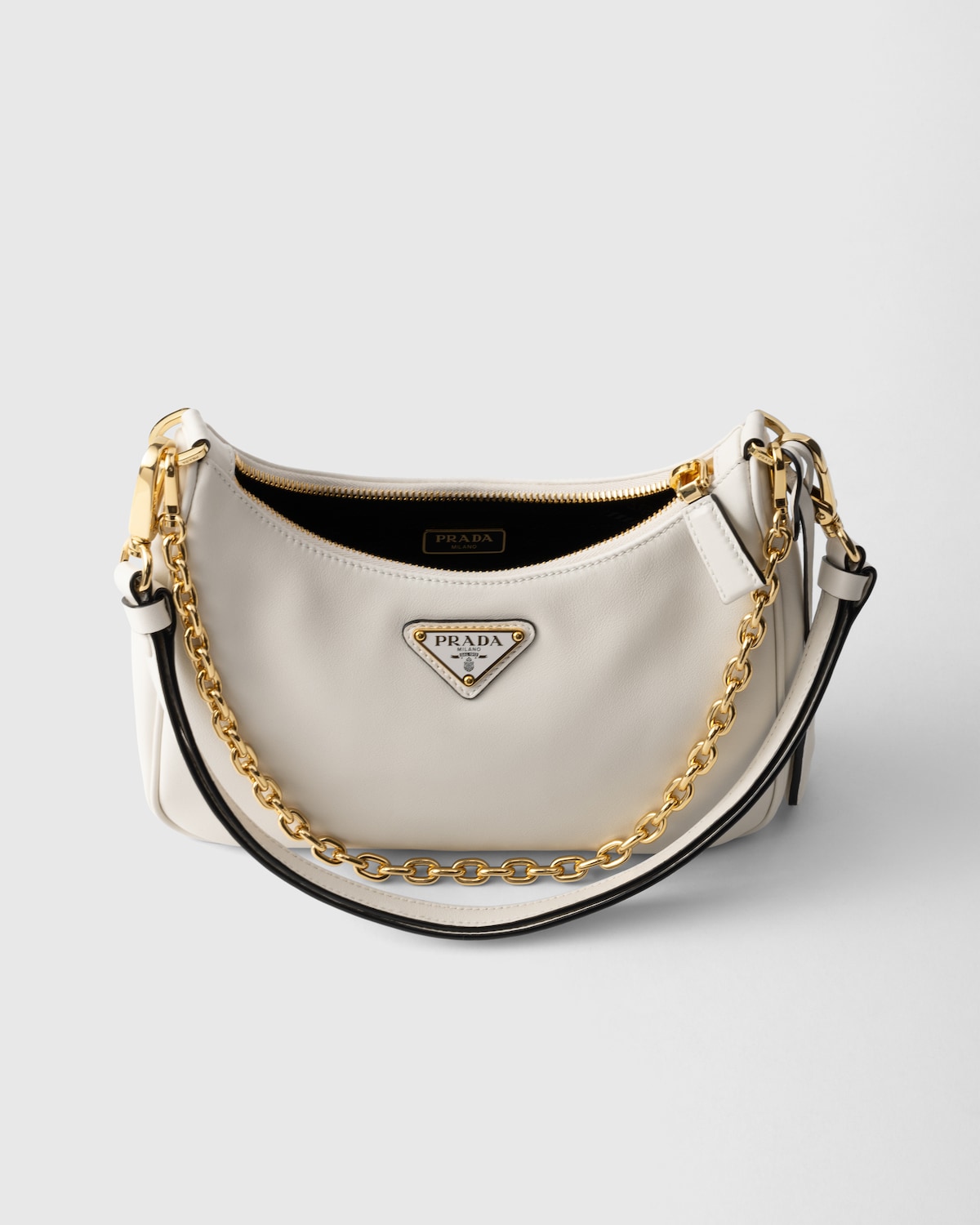 White Prada Re-edition Leather Mini-bag | PRADA