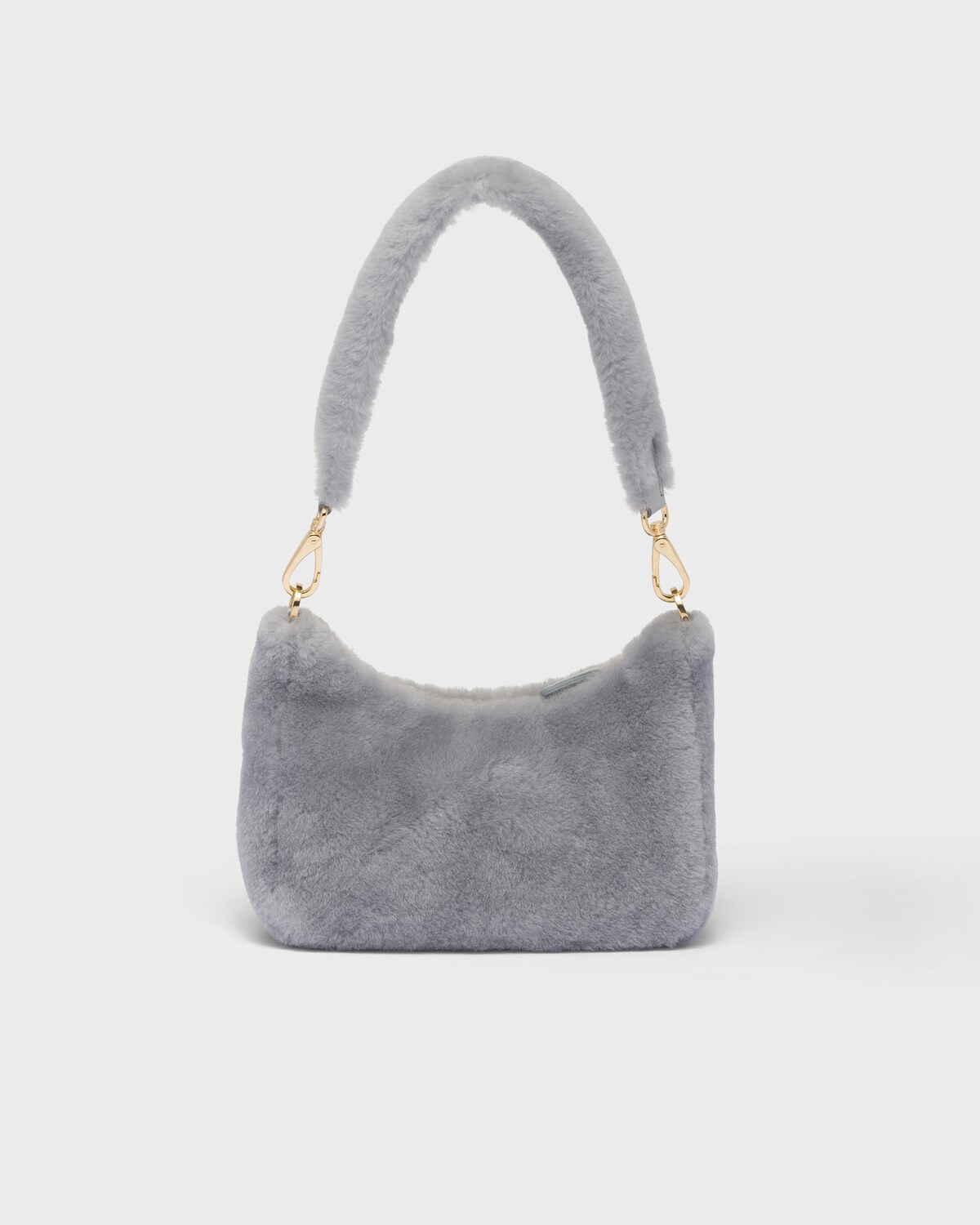 Cornflower Prada Re-edition Shearling Mini-bag | PRADA