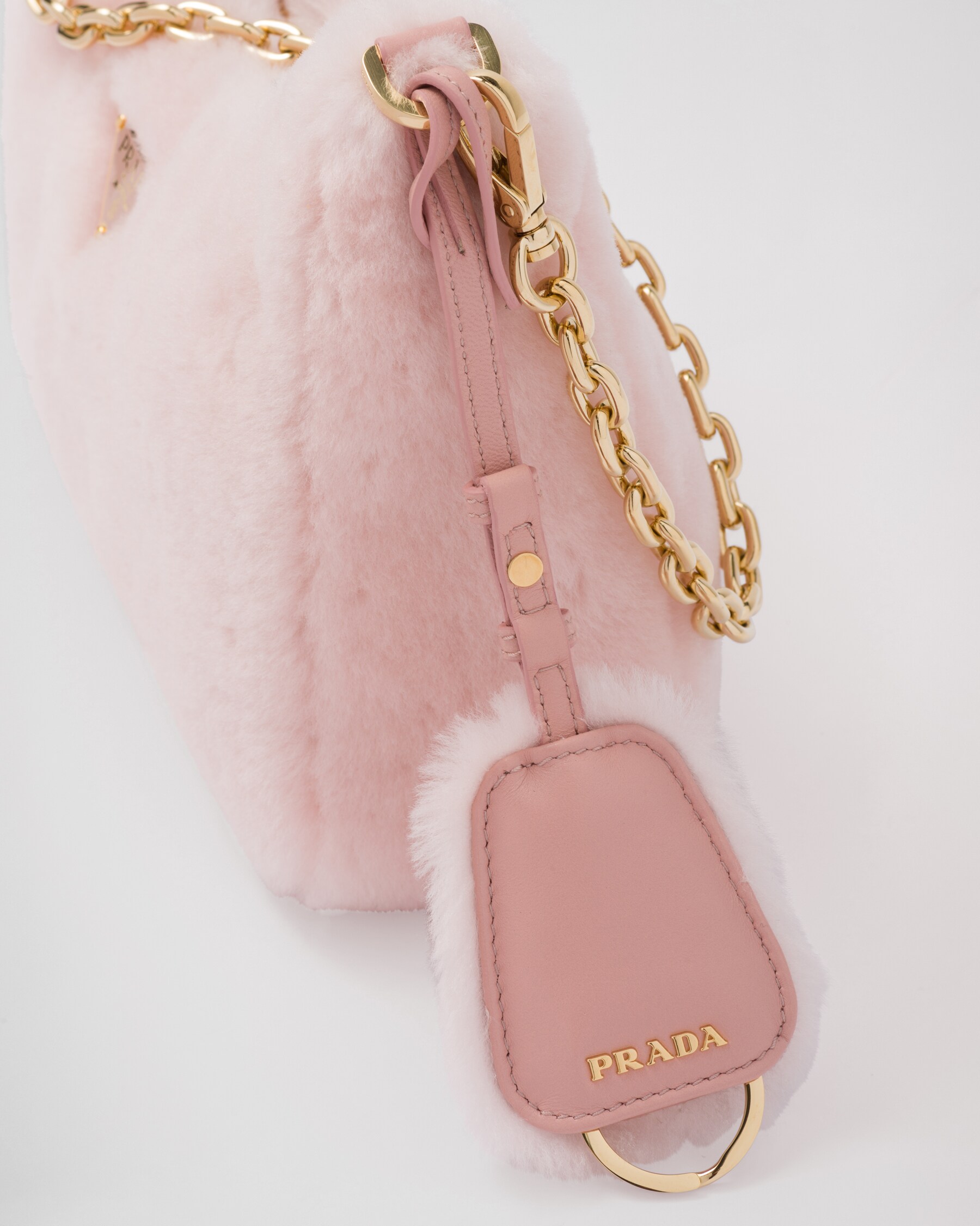 Orchid Pink Prada Re-edition Shearling Mini-bag | PRADA